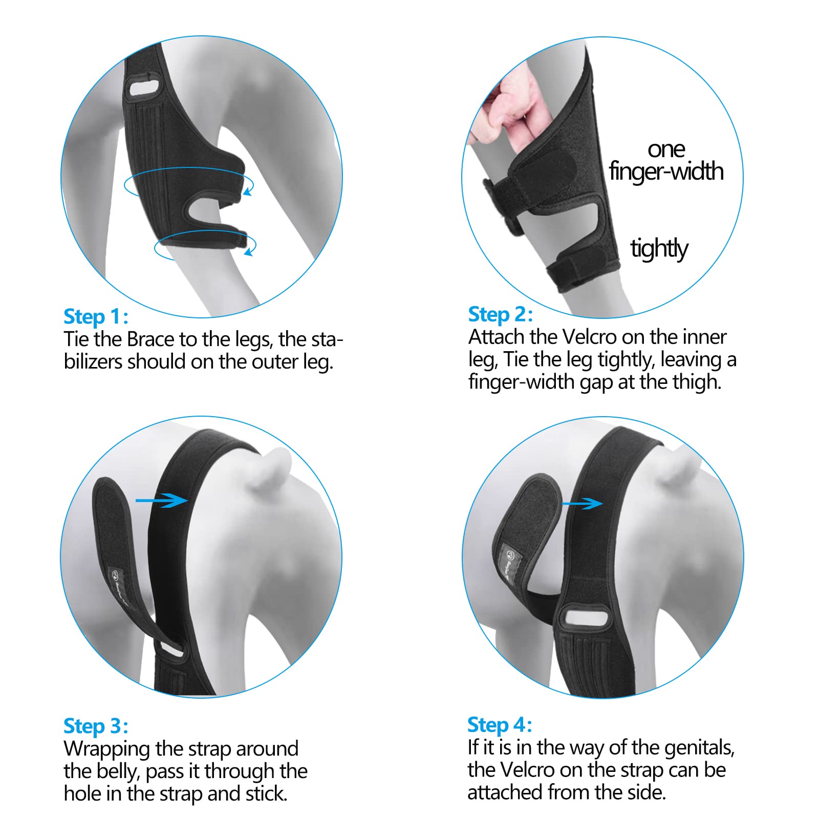 BaoGuai Knee Brace for Dogs ACL with Side Stabilizers,Knee Cap Dislocation, Arthritis - Keeps The Joint Warm and Stable - Extra Support - Reduces Pain and Inflammation - 7Sizes(L)