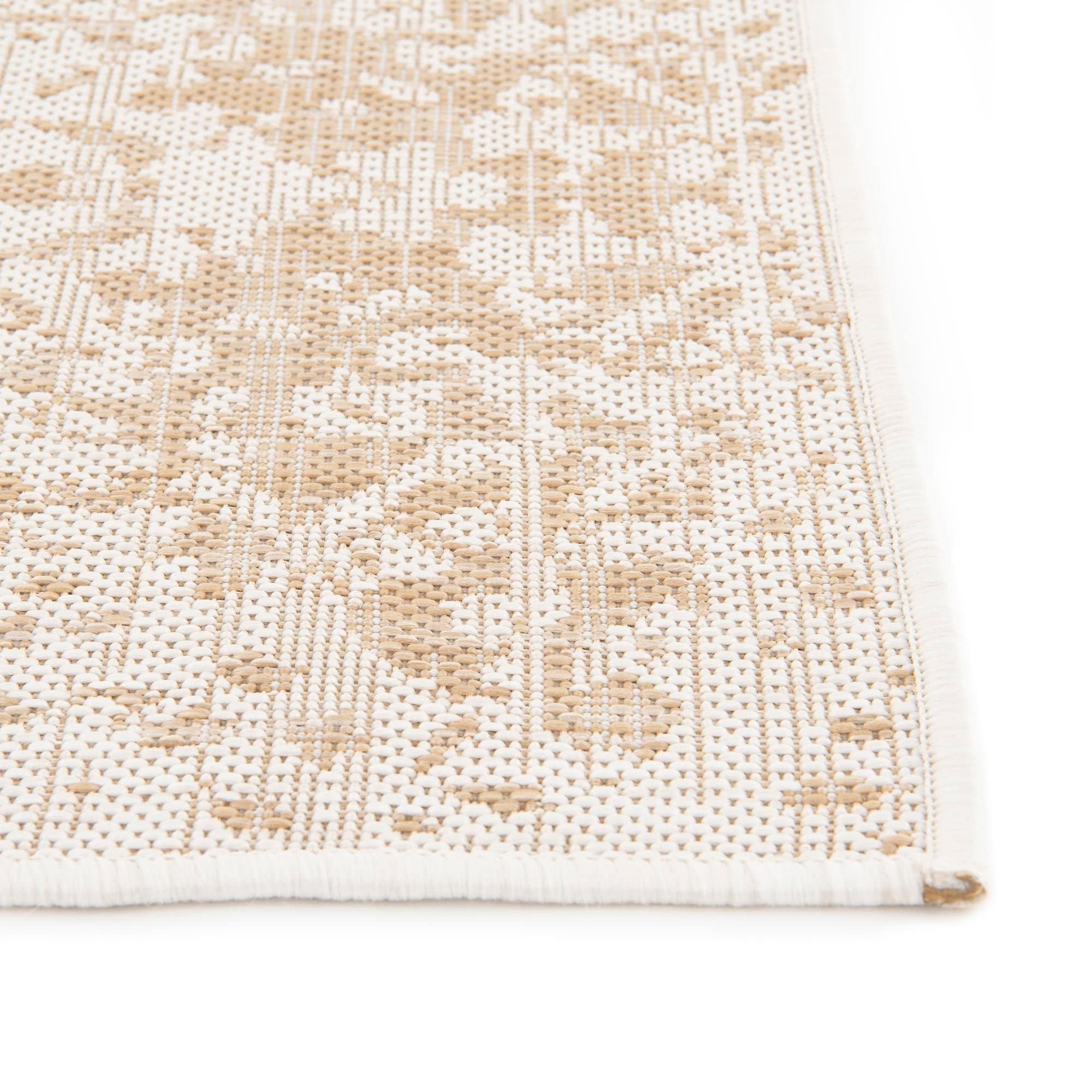 Rugs.com Jill Zarin Outdoor Collection Rug β 6' x 9' Blue Flatweave Rug Perfect for Bedrooms, Dining Rooms, Living Rooms