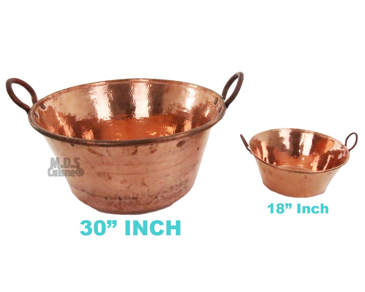 Cazo de Cobre Puro 30" Para Carnitas Classic Traditional Tacos Pure 100% Copper Mexico Heavy Duty Gauge