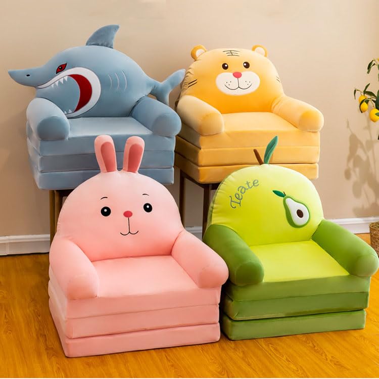 ASOUT Comfy Toddler Chairs for Kids - High Density Foam Kids Sofa,Foldable Blue Princes Chair for Toddlers 1-3