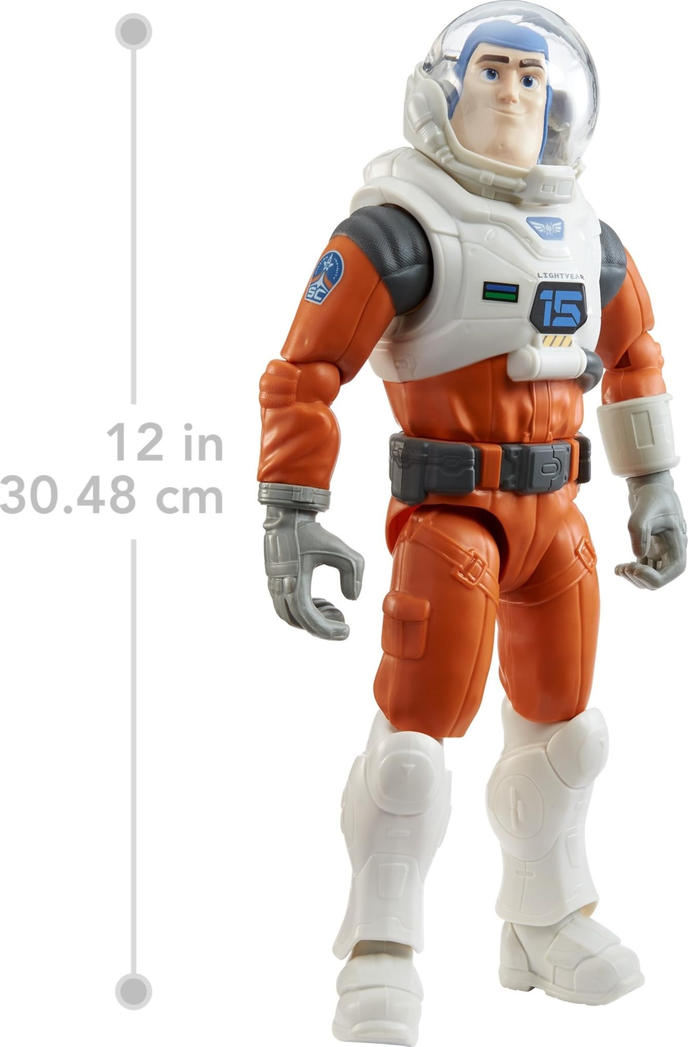 Mattel Disney and Pixar Lightyear Large Scale XL-15 Buzz Lightyear Action Figure with 14 Movable Joints, 12-inch Collectible Inspired by the Movie