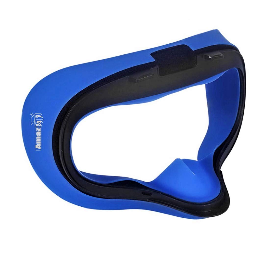 Amaz247 Silicone Anti-Leakage Face Cushion Mask, Protective Lens Cover, Controller Grip Cover with Handle Straps for Oculus Quest VR Headset (Blue), NOT FIT Oculus Quest 2