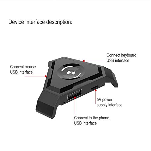 Game Controller Keyboard Mouse Adapter for PUBG Game Console Accessories with PC Gaming Experience for Android/iOS by XHLY