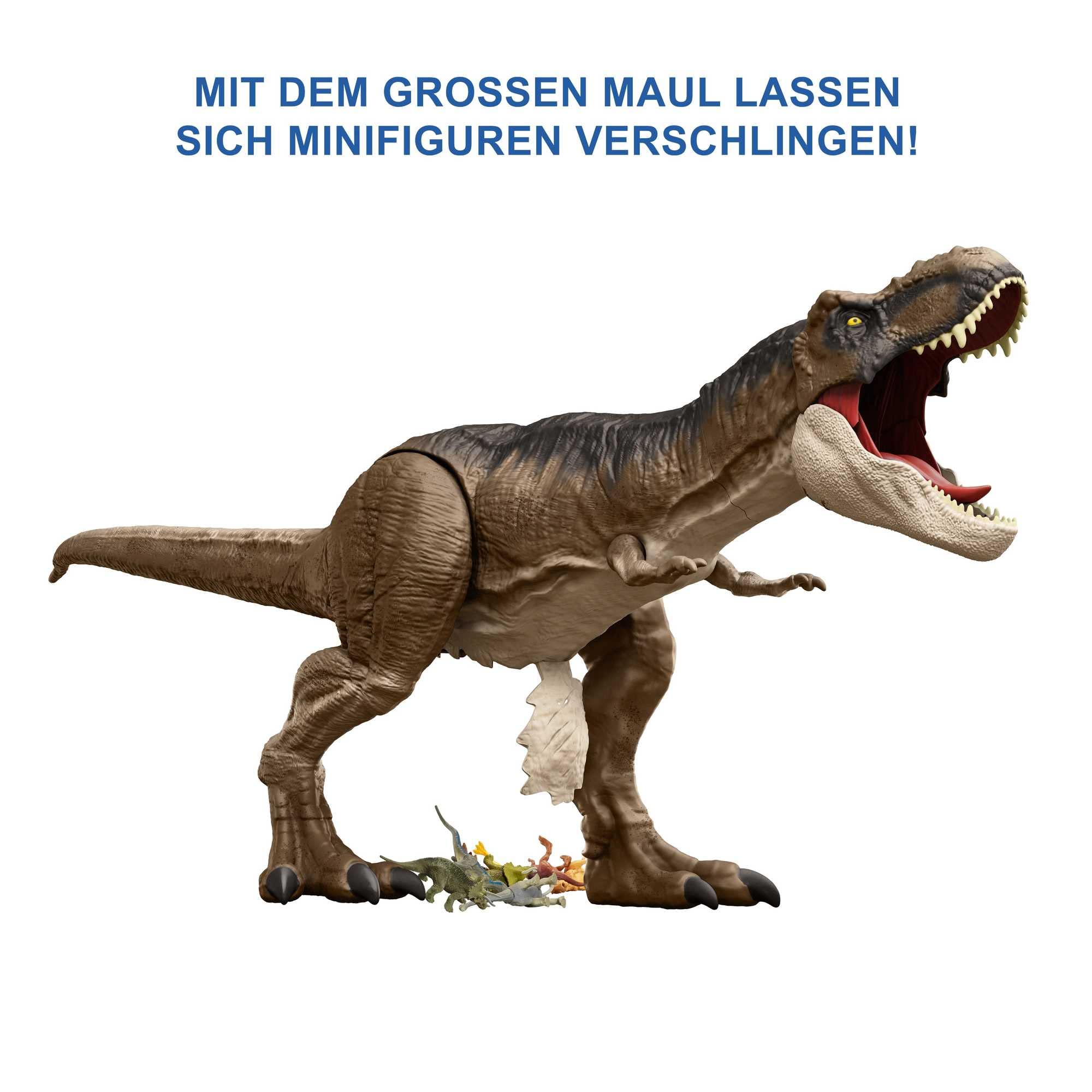 Mattel Jurassic World Super Colossal Dinosaur Action Figure, Large Tyrannosaurus Rex Dino Toy with Eating Feature, 3+ Feet Long T Rex