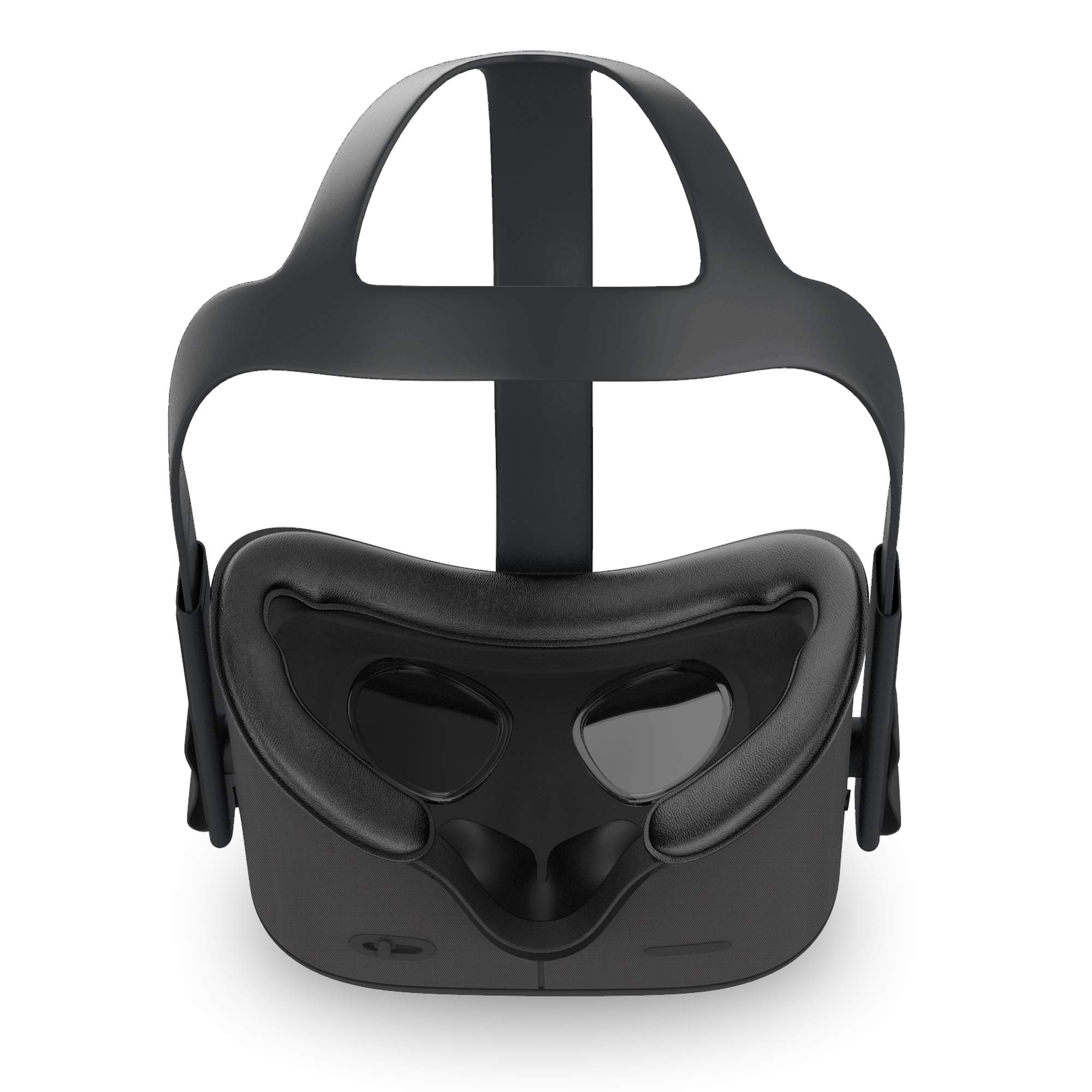 AMVR VR Facial Interface Bracket & PU Leather Foam Face Cover Pad Replacement & Anti-Leakage Nose Pad & Protective Lens Cover Comfort 5In1 Set Accessories for Quest 1 (Not Fit Quest 2)