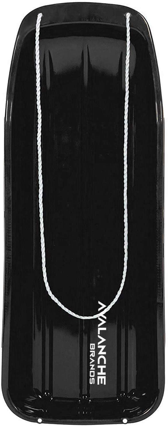 Avalanche Brands - 48" Classic Downhill Toboggan Snow Sleds - Red & Black