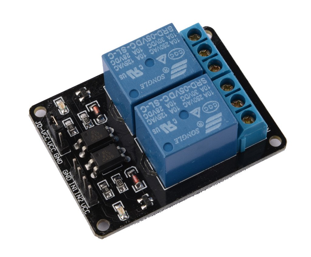 DAOKI 5PCS 2 Channel DC 5V Relay Module with Optocoupler Low Level Trigger Expansion Board Compatible with Arduino