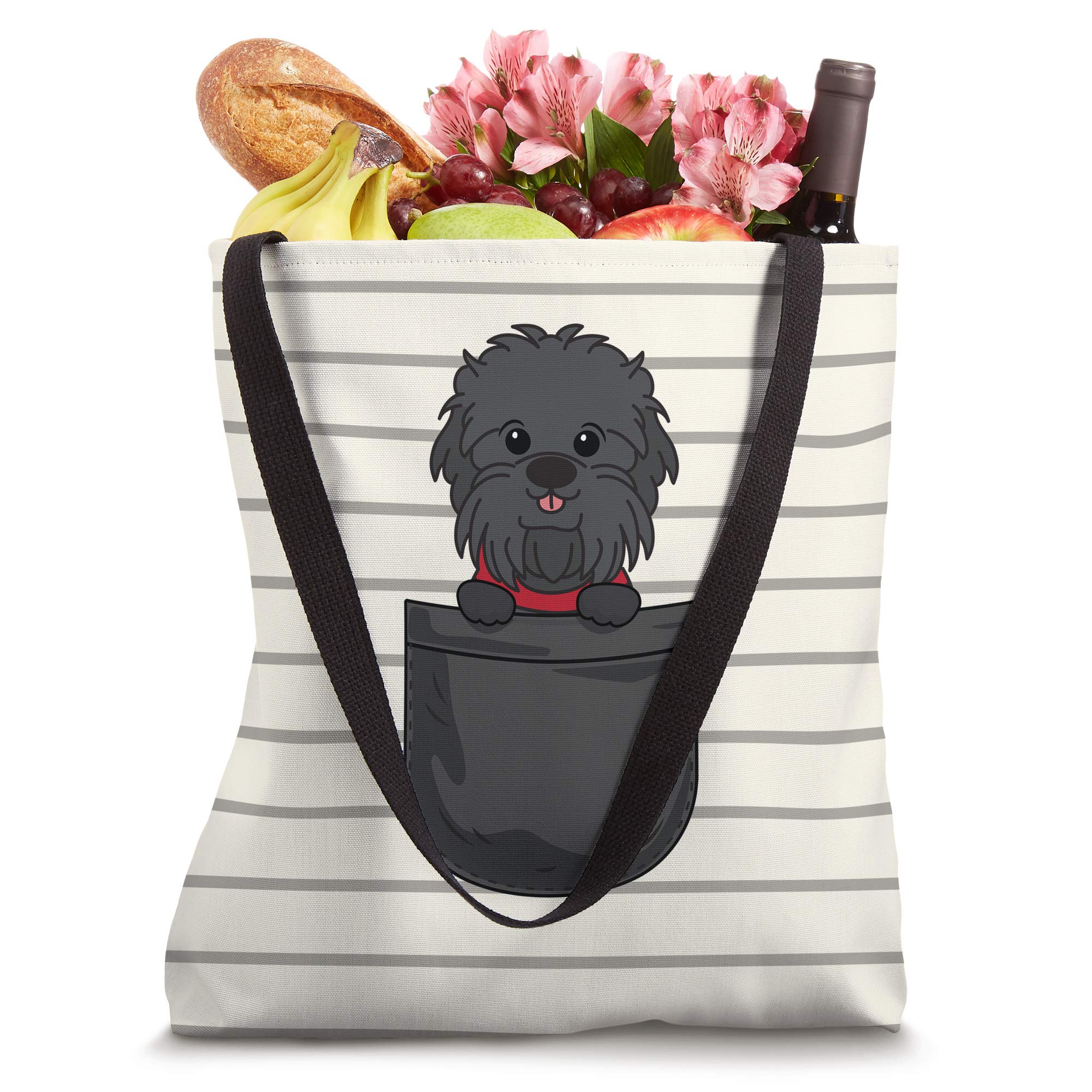 Funny Affenpinscher Dog In Pocket Mom Dad Dog Gift Women Tote Bag