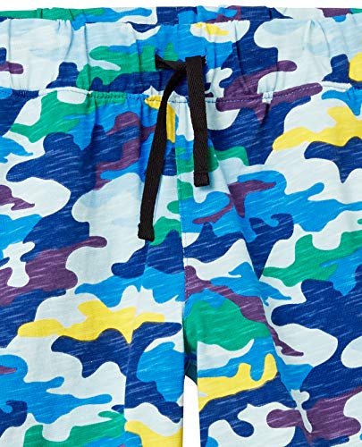 Amazon Essentials Boys' Knit Jersey Play Shorts (Previously Spotted Zebra), Pack of 3, Black/Blue/Green, Camo/Emoji, Medium
