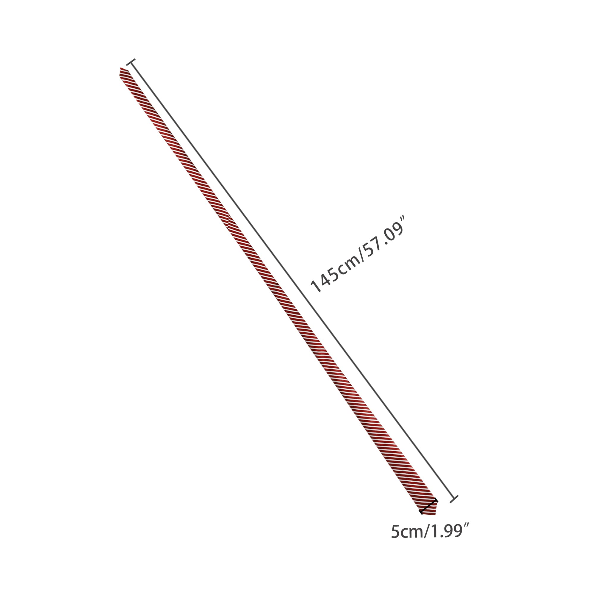 Allegra K Men's Stripe Classic Self-Tied Necktie Skinny Tie Slim Ties for Business Casual One Size Red