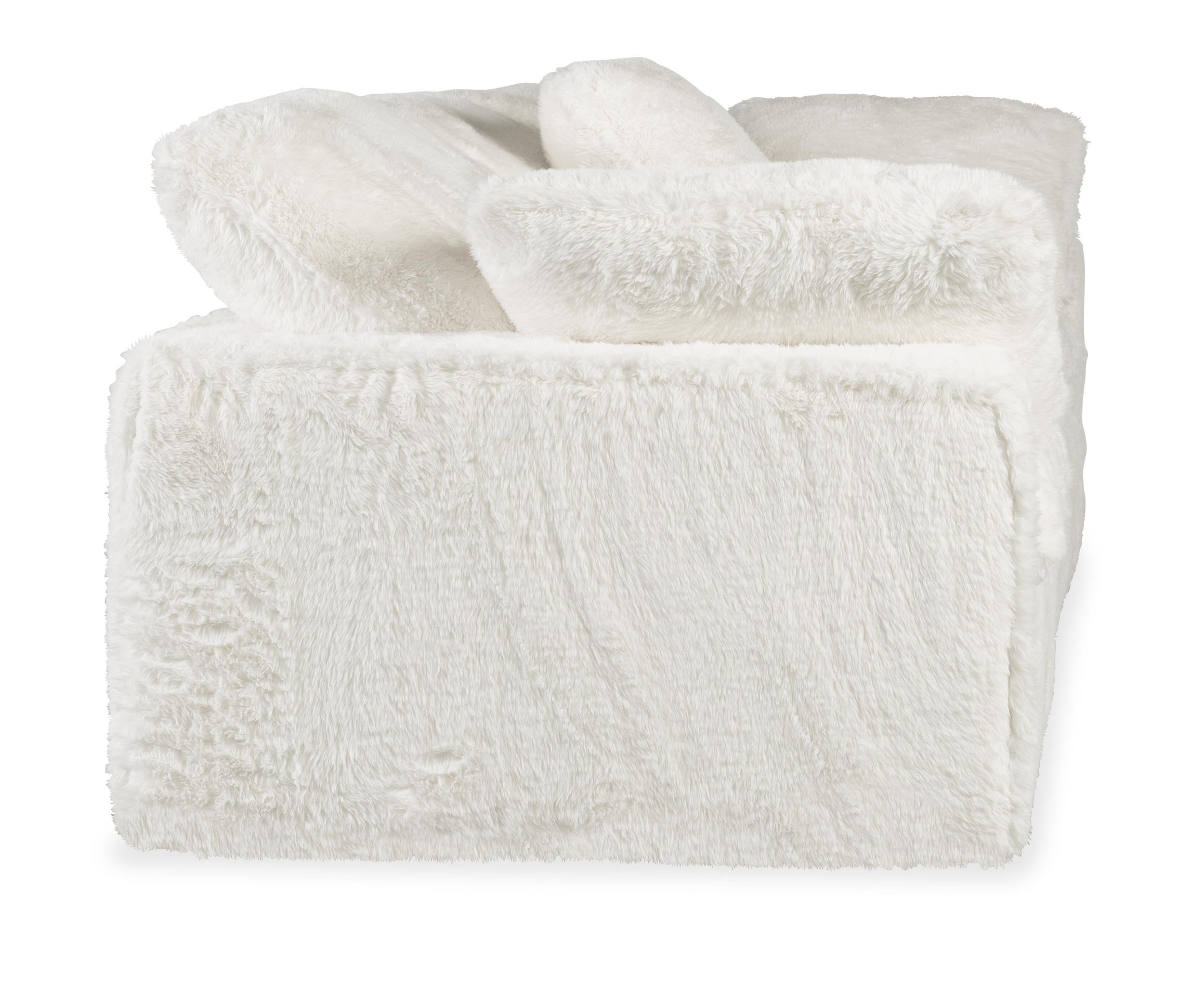 Barefoot Mega Plush 3-Seat Sofa in White Fabric by Hooker Furnishings