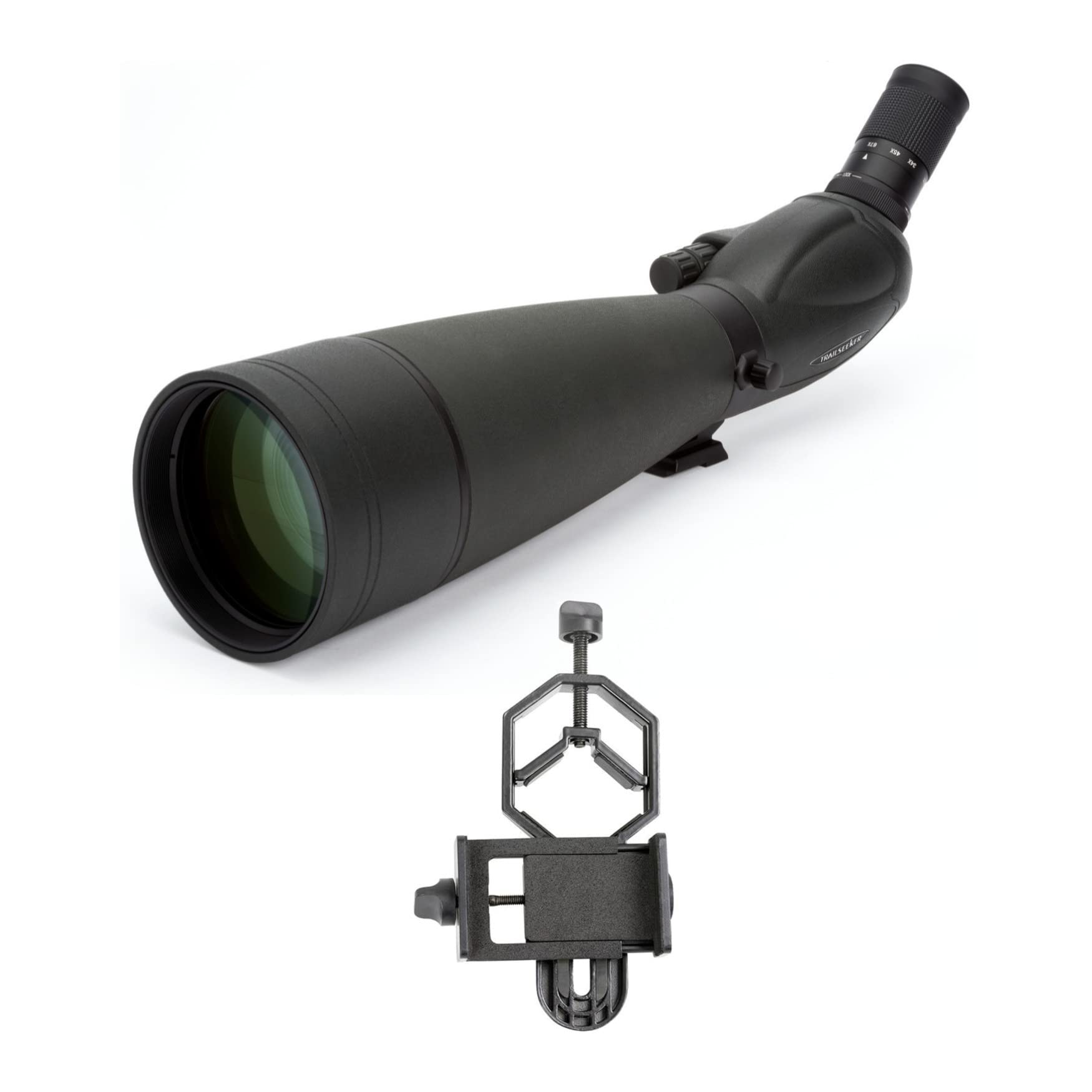 Celestron TrailSeeker 100 - 45 Degree Spotting Scope with SmartPhone Adapter Bundle (2 Items)