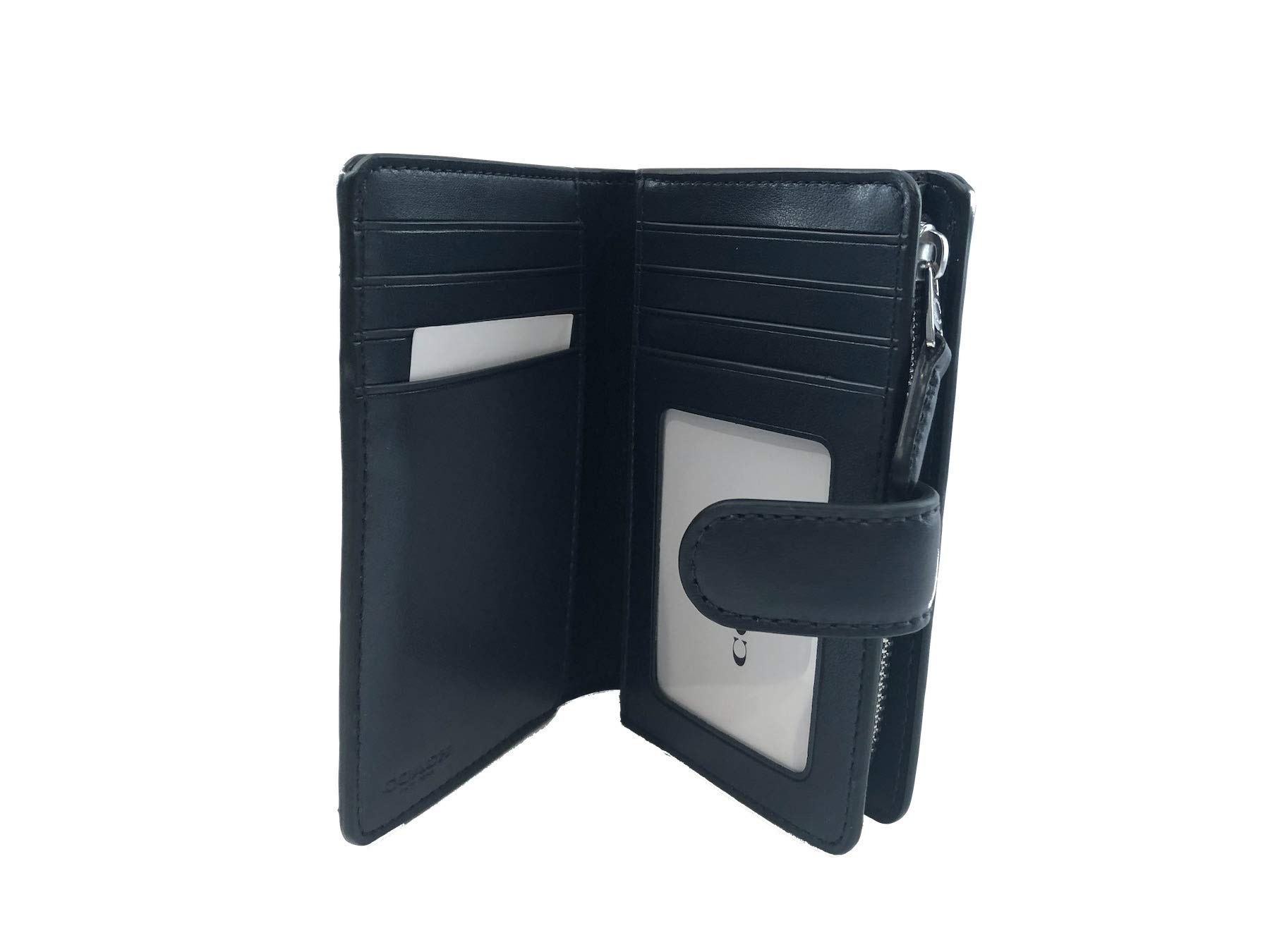 Coach Women's Medium Corner Zip Wallet in Signature Canvas (SV/Midnight Multi)