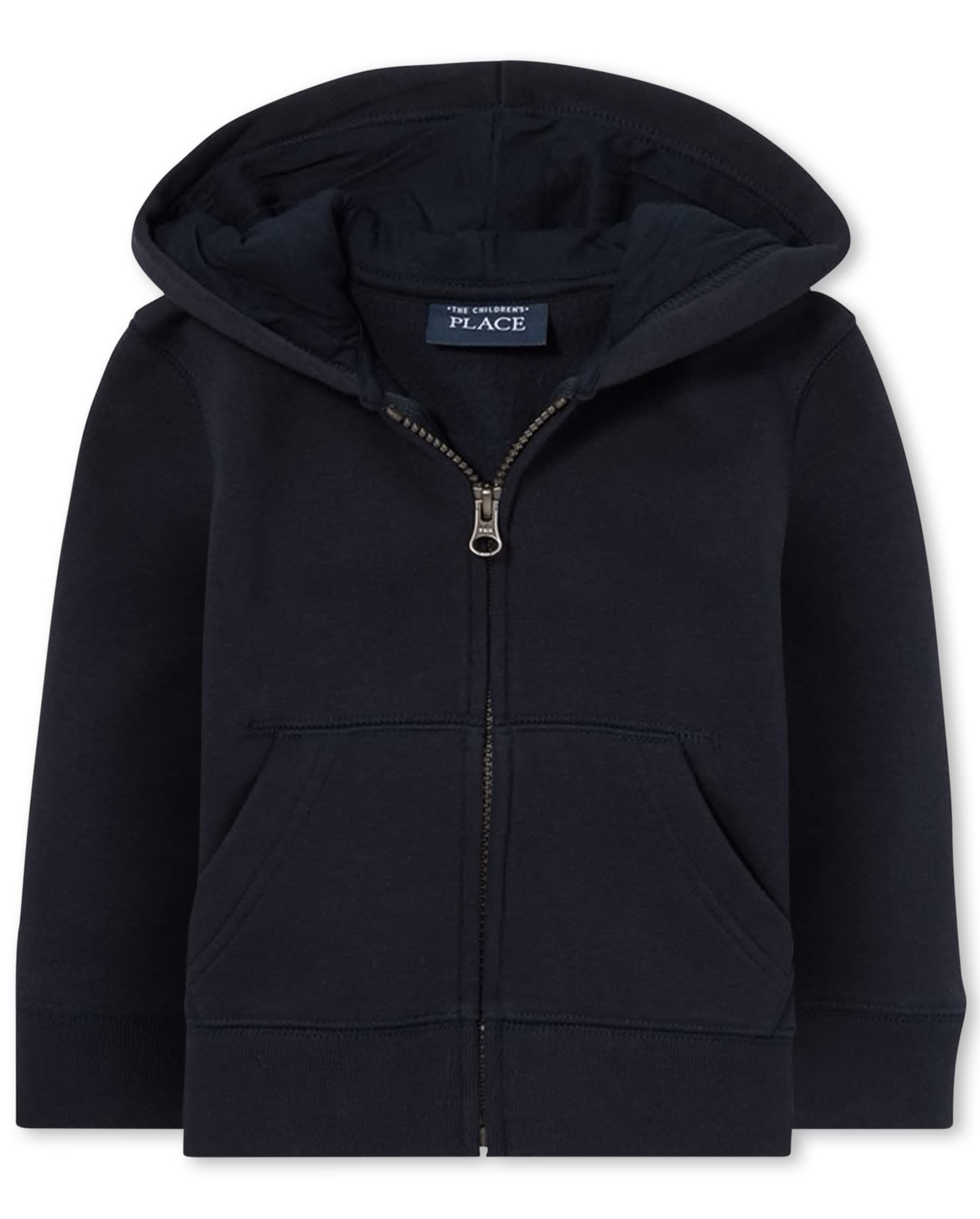 The Children's Place baby boys And Toddler Zip Up Hoodie School Uniform Pullover Sweater, New Navy, 5T US