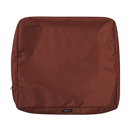Classic Accessories Ravenna Water-Resistant 25 x 22 x 4 Inch Patio Back Cushion, Spice, Outdoor Loveseat Cushions