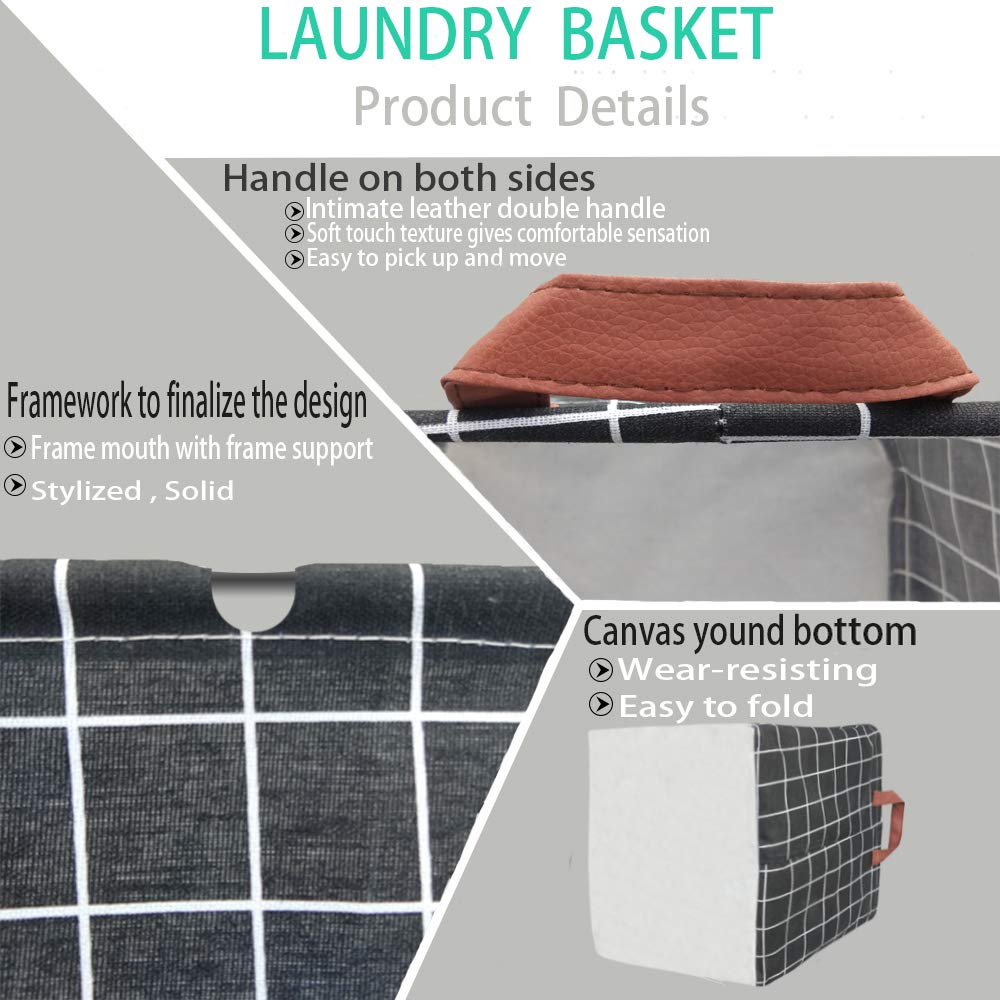 BOOHIT Square Storage Box Basket,Canvas Fabric Toy Collapsible Storage Organizer Bin,PE Waterproof Storage Box,Laundry Basket for Kid Rooms,Playroom,Shelves,Toy Basket,Gift Basket(Fox Christmas Tree)