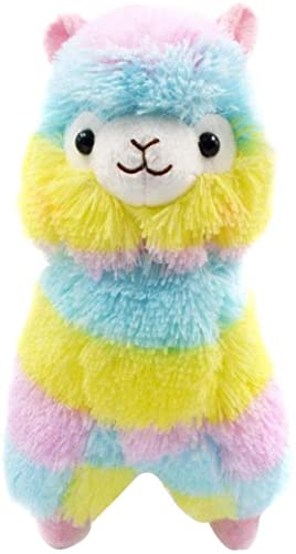 Maomoto 13.7" Rainbow Alpaca Plush Toy, Llama Stuffed Animal Large Llamacorn Alpaca Doll Plushie Hug Pillow Soft Plush Stuffed Alpaca Doll Toys Kids Gifts