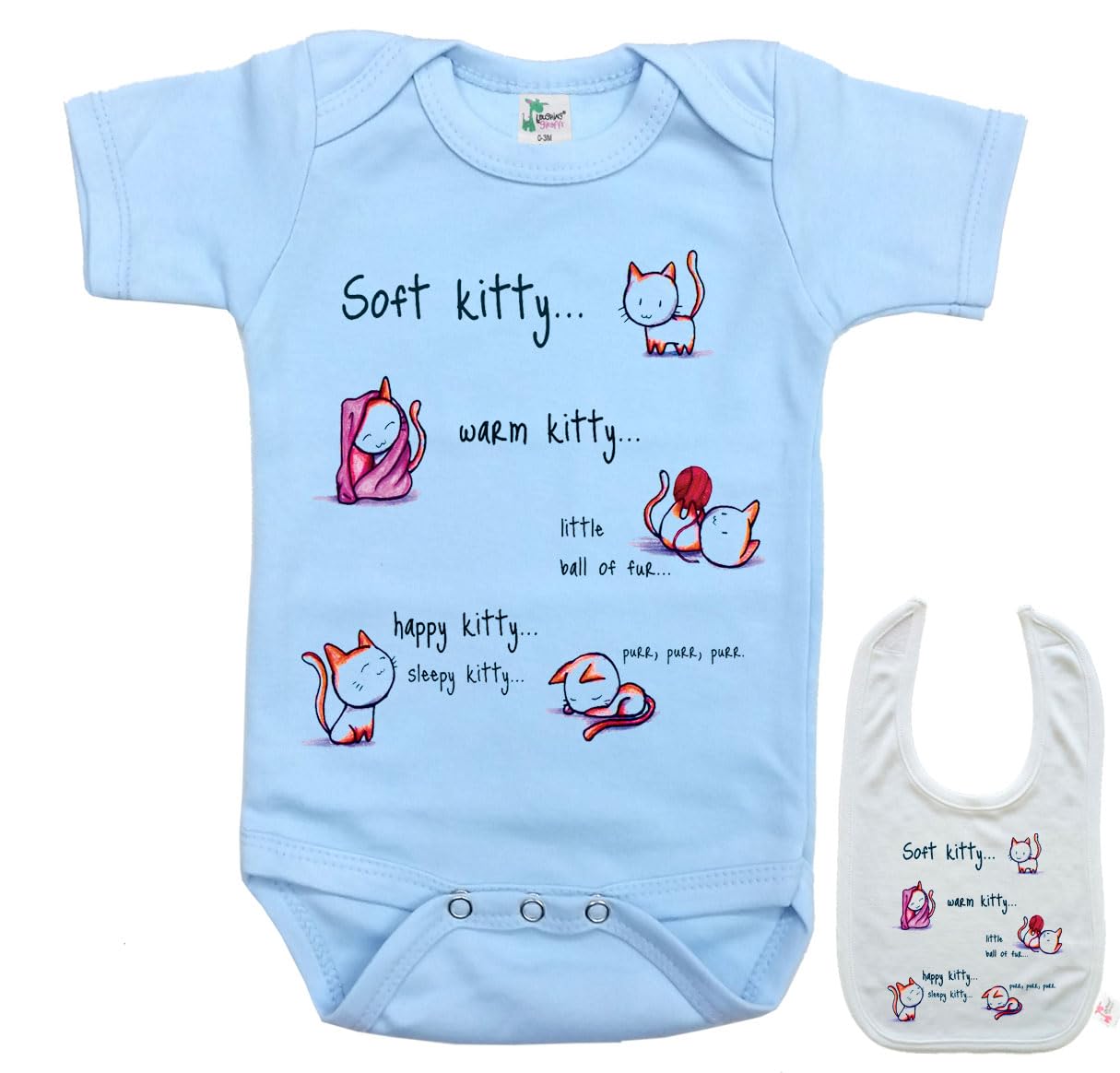 Soft Kitty ..Big Bang Theory Custom Baby bodysuit onesie & matching bib