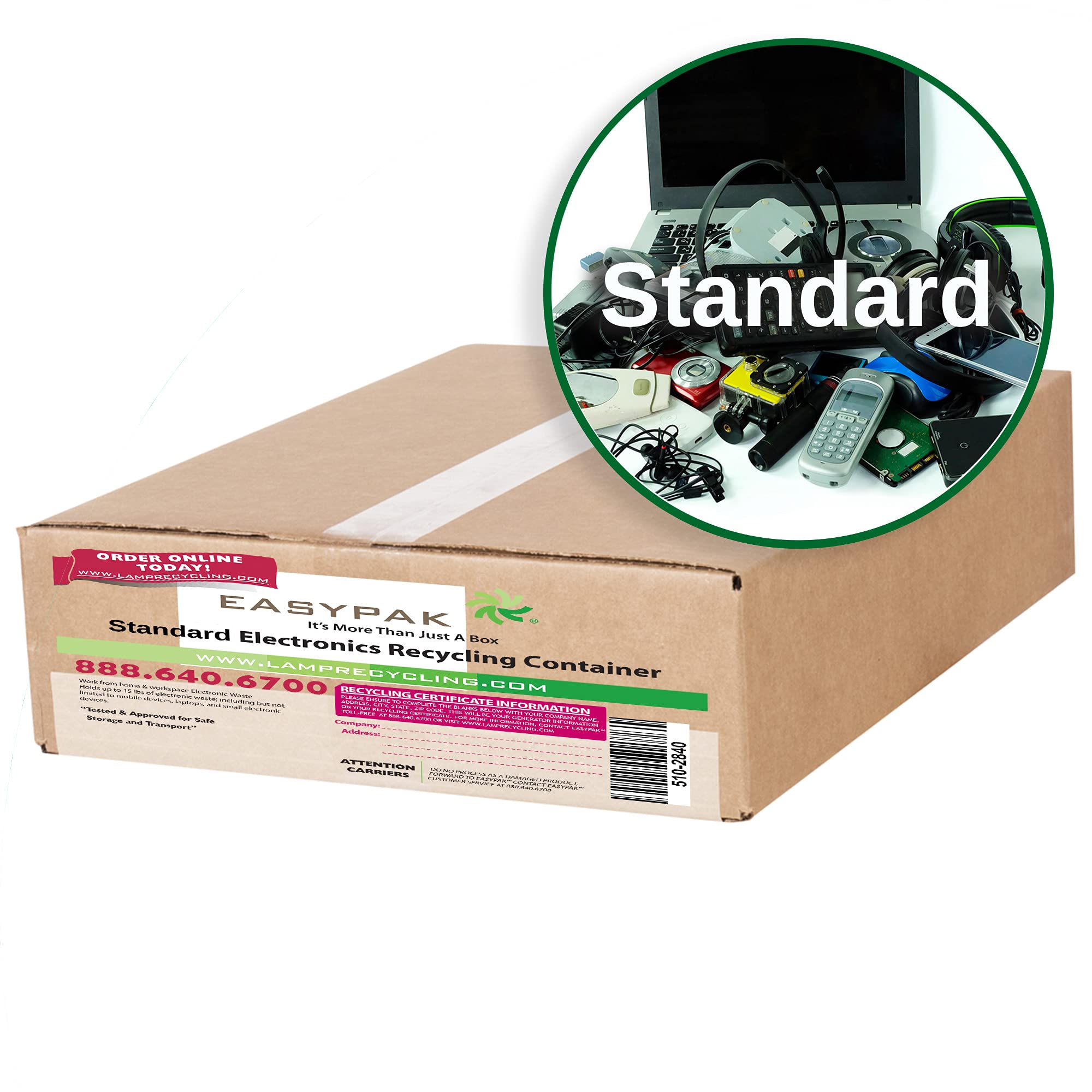 EasyPak™ WFH & Workspace Electronics Recycling Container – Standard