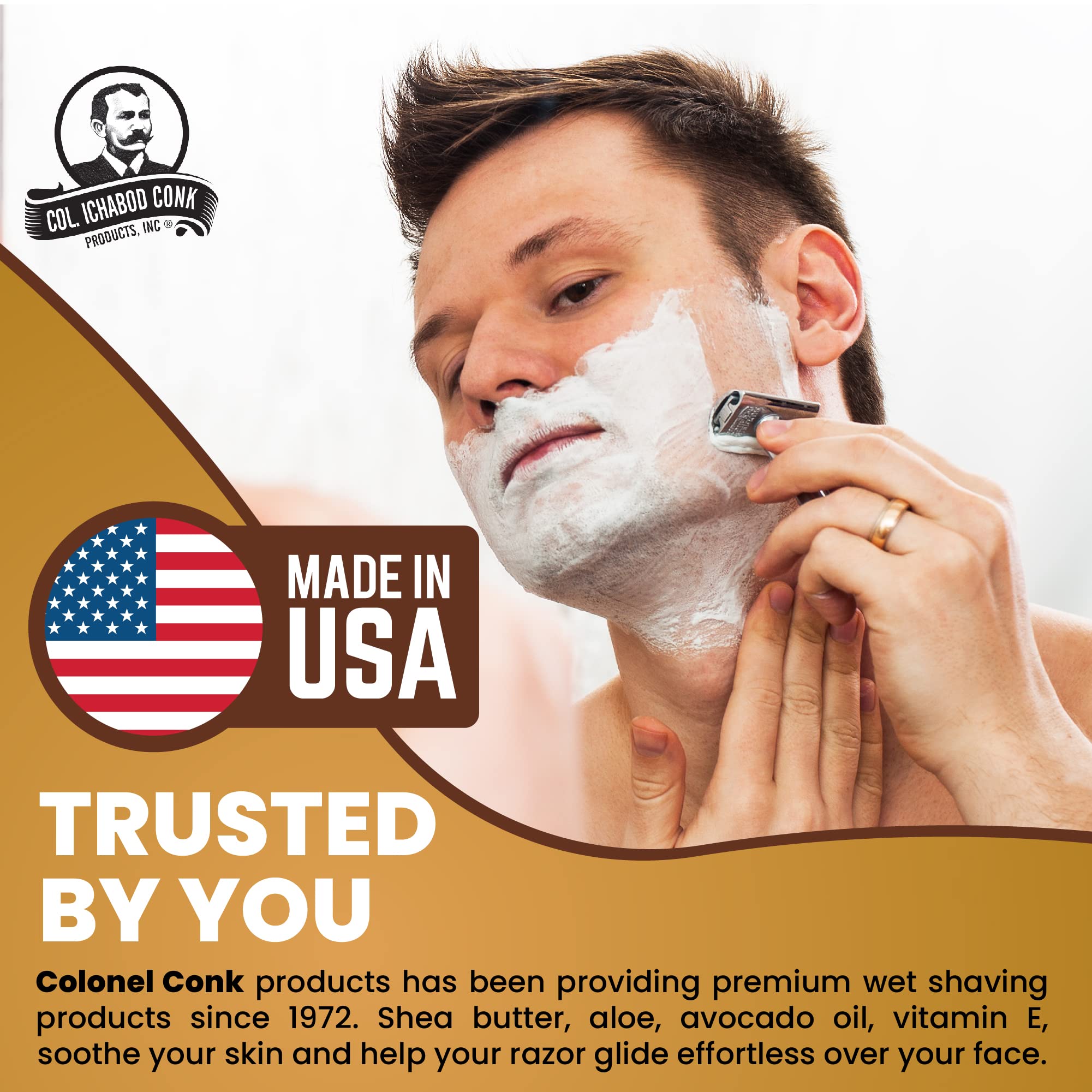 COL CONK AMBER SHAVE SOAP