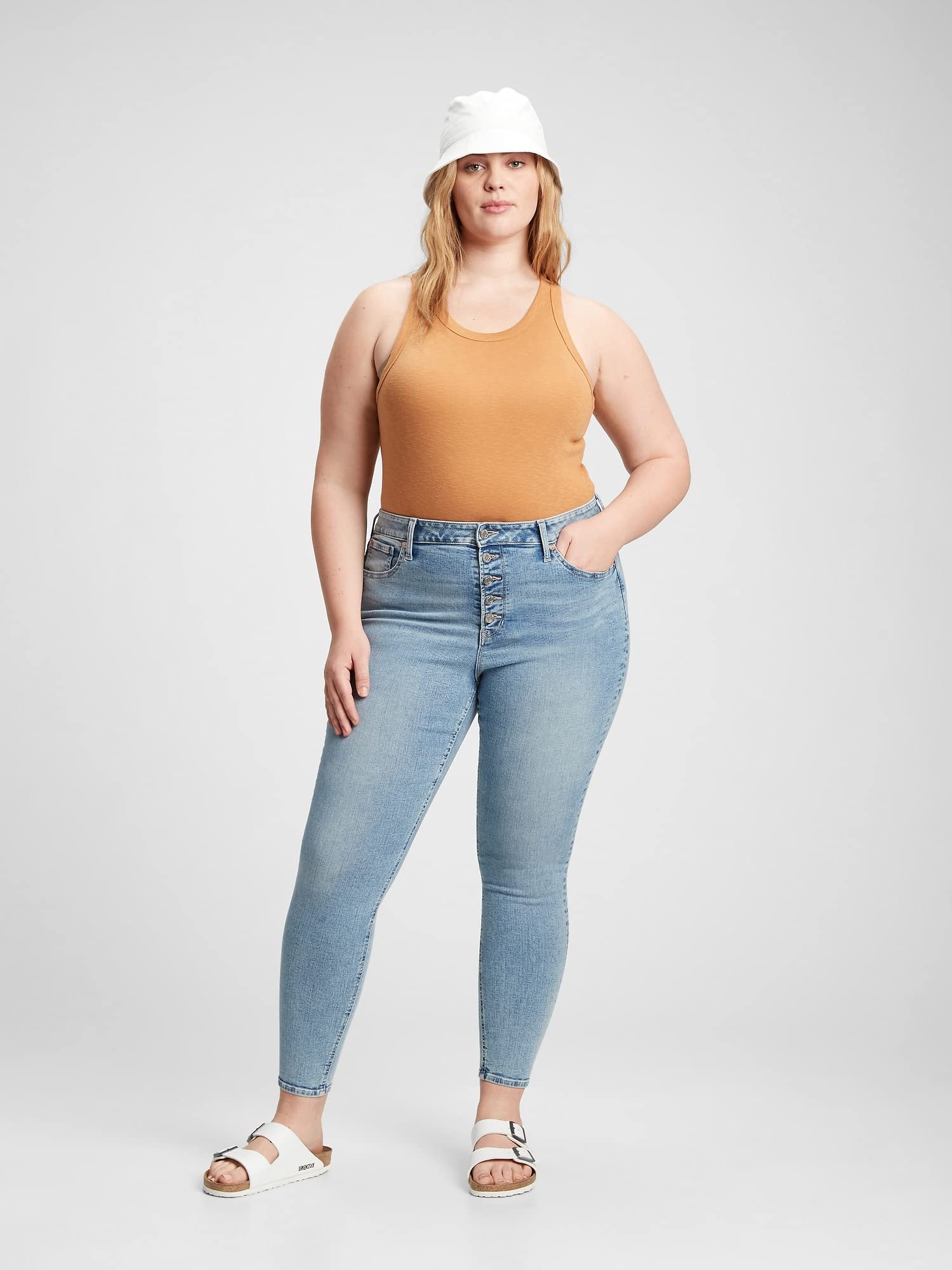 GAP Womens High Rise Legging Jeans, Light Haven, 29 Regular US