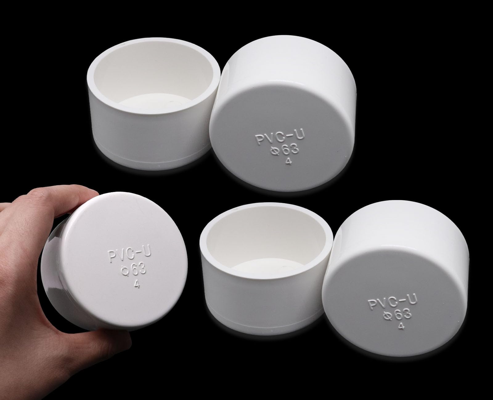 BENLIUDH PVC Pipe End Cap, White PVC Fittings Caps Furniture Grade 2 Inch (4pcs)