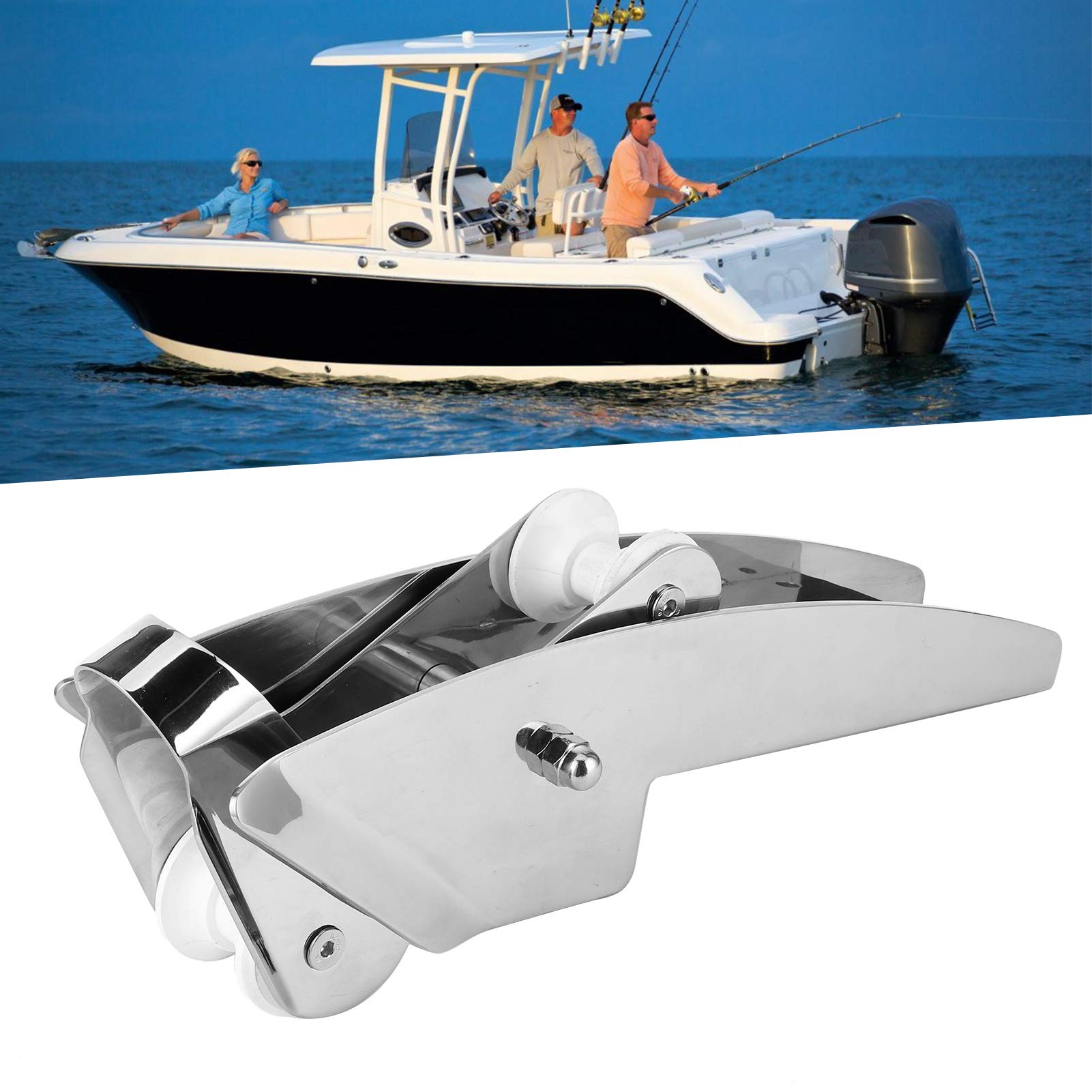 Anchor Bracket, 7.5‑15KG Anchor Holder, Silver Lightweight Stainless Steel Durable Strong for 16.5-33lbs Anchor Boat Accessory Boat Boat Part
