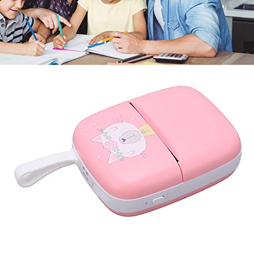 AURORAGRACE Mini Pink Portable HD Mobile Phone Thermal Printer for Office Labels Text Printing Work Plans Memo Lists Daily Calendars Meeting Notes
