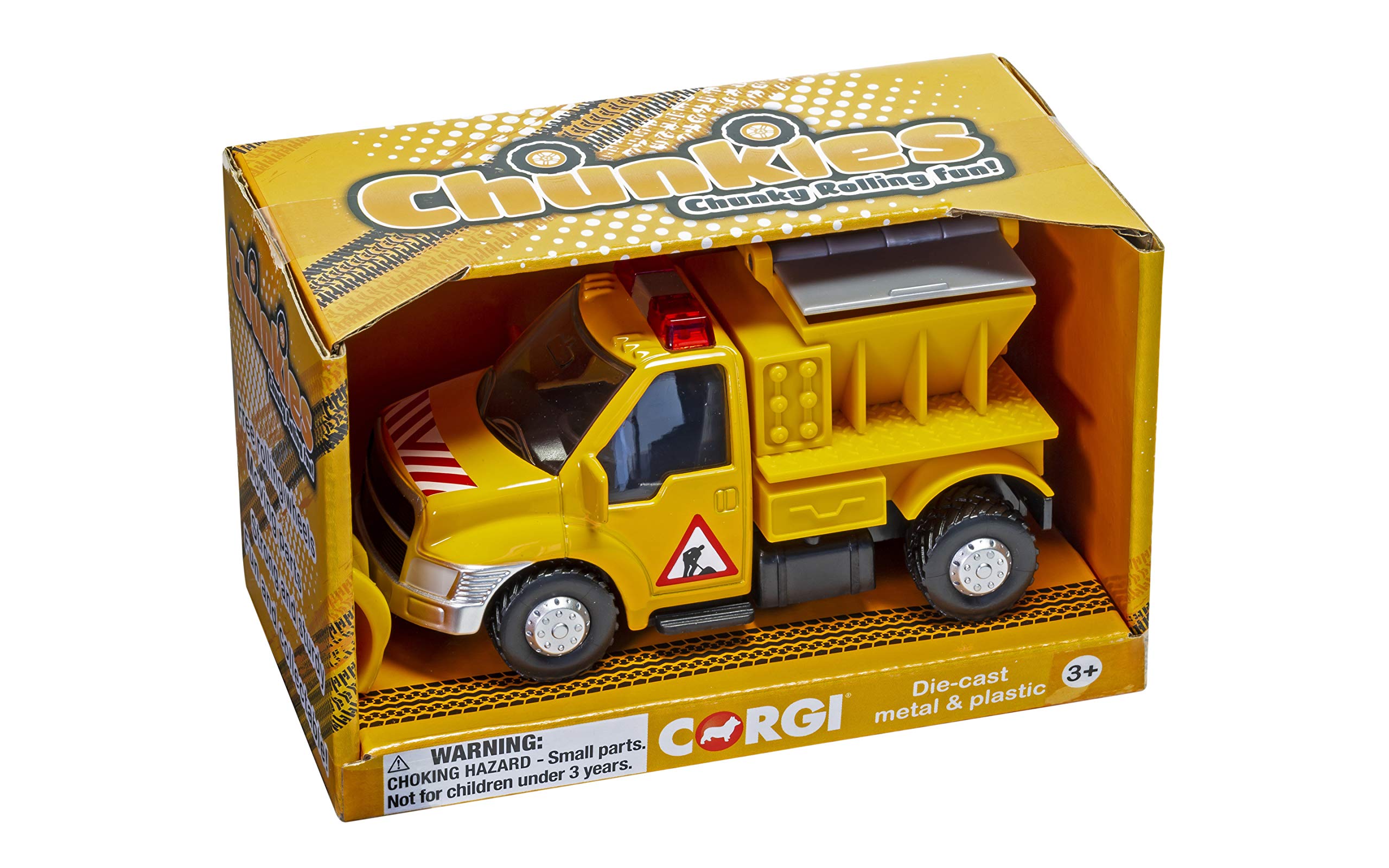 Corgi Chunkies City Service Road Works Contruction Dump Truck, Snow Plow and Tractor with Claw Grapple Triple Pack Toy Vehicles CHP13