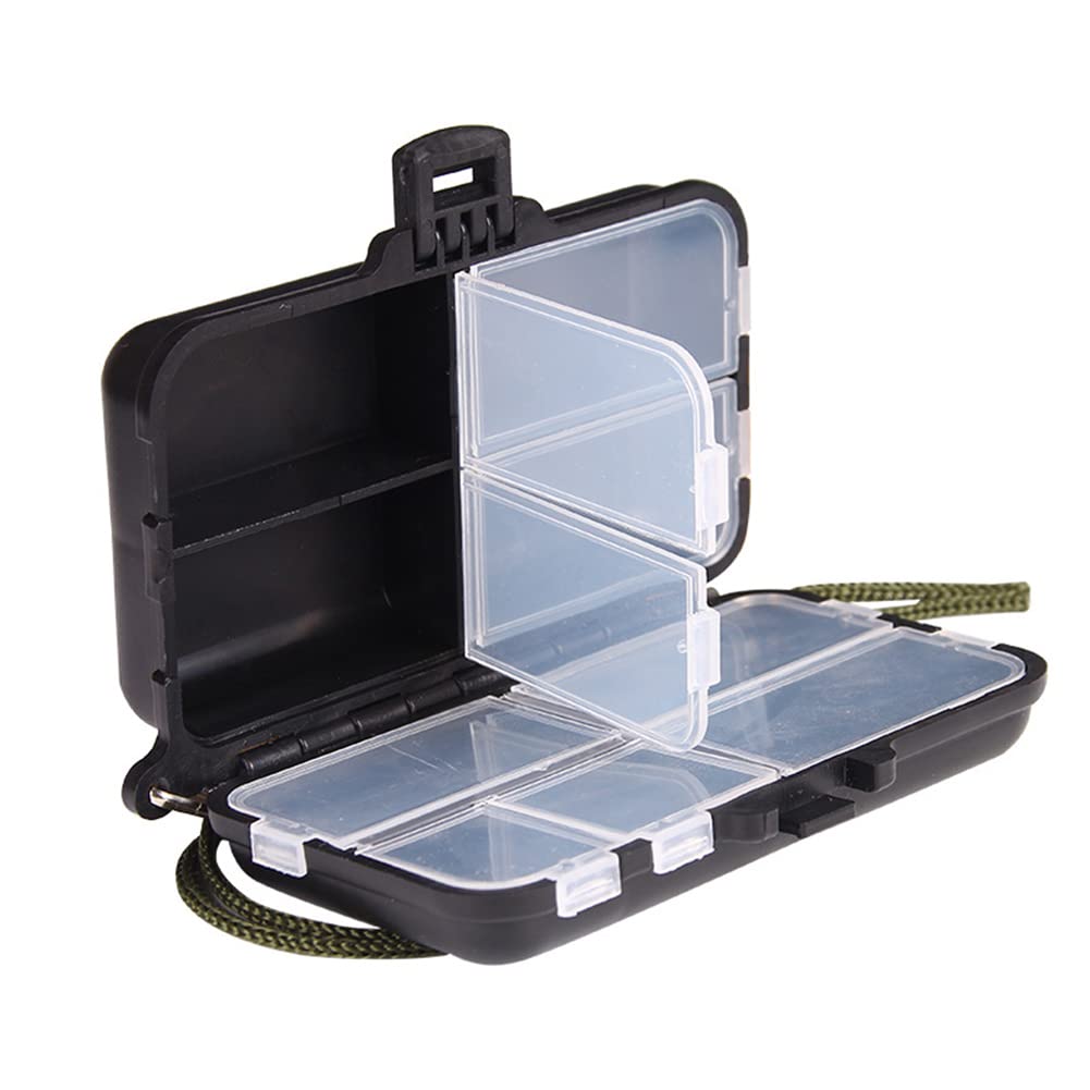 Awakingdemi Waterproof 9 Compartments Storage Trays Case Fishing Tackle Lure Bait Box Hooks Organizer Container Fishing Accessories