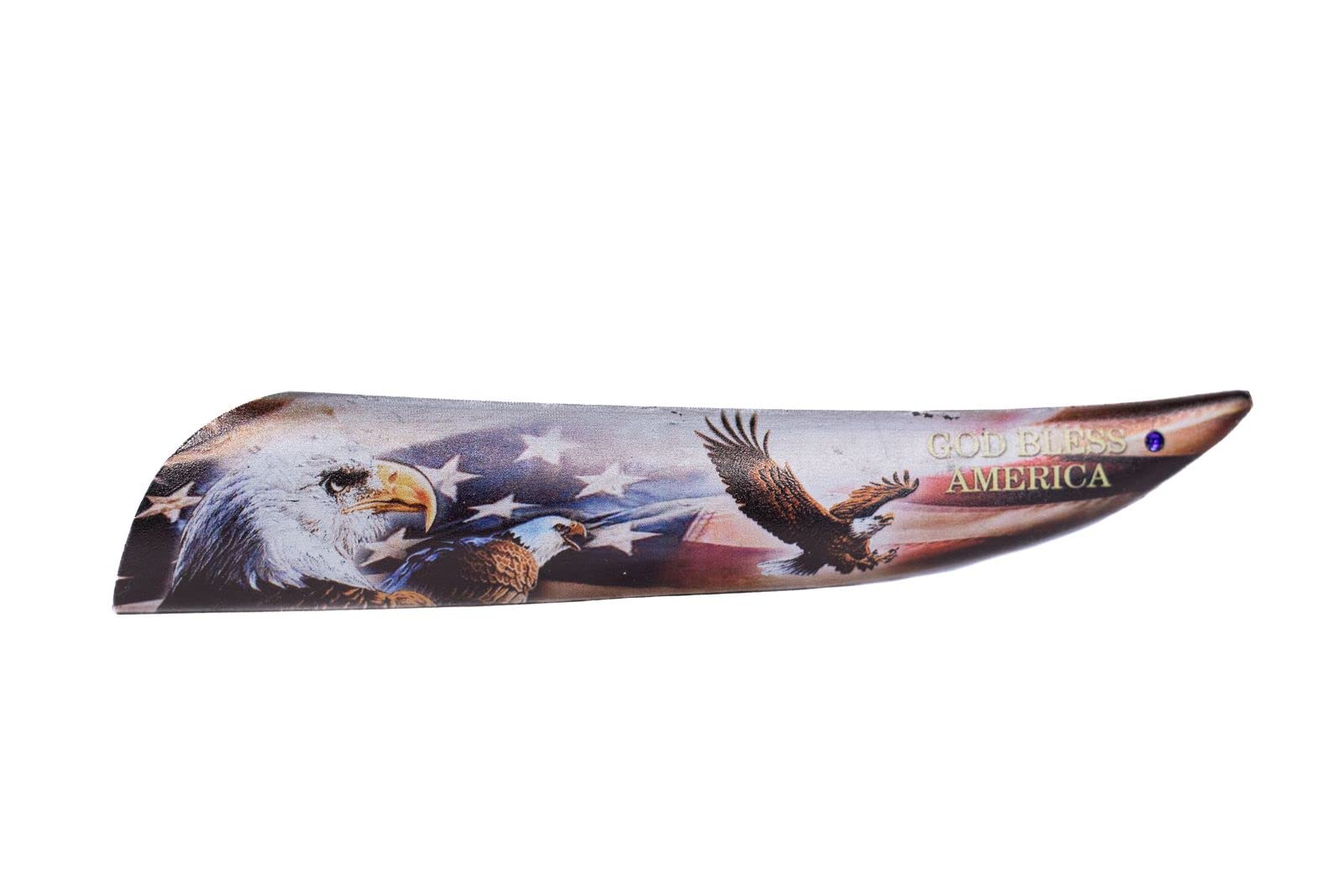 American Eagle Dagger Pocket Knife, 8 inch Stainless Steel Blade Pocket Knife with God Bless America lettering printed on dagger case| Dagger Handle in Shape of American Eagle| with Pocketclip for Camping, Fishing, Hiking, Gifts for Father, Husband