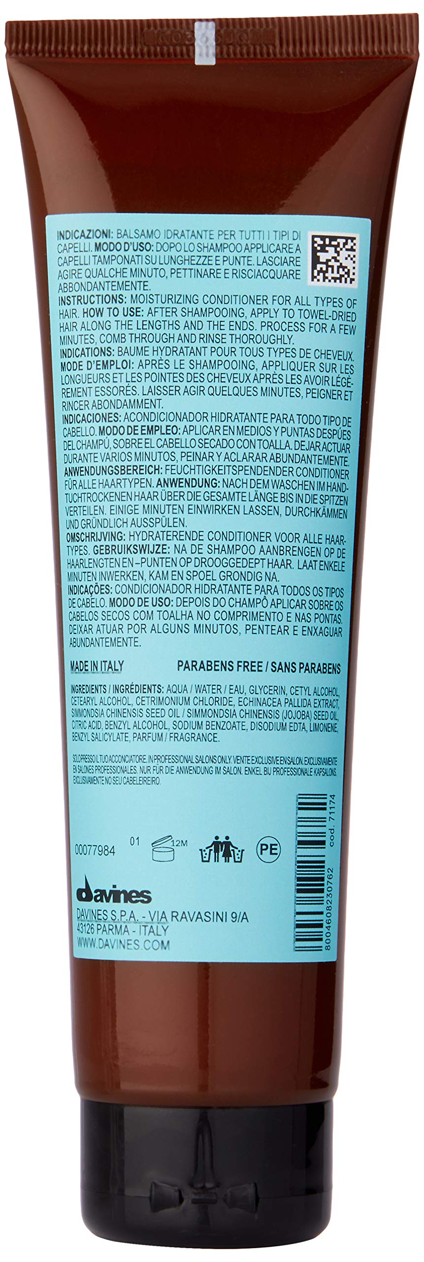 Davines Naturaltech WELLBEING Conditioner, Detangle While Adding Moisture And Shine, Leave Hair Easy To Style, 5.07 fl. oz.