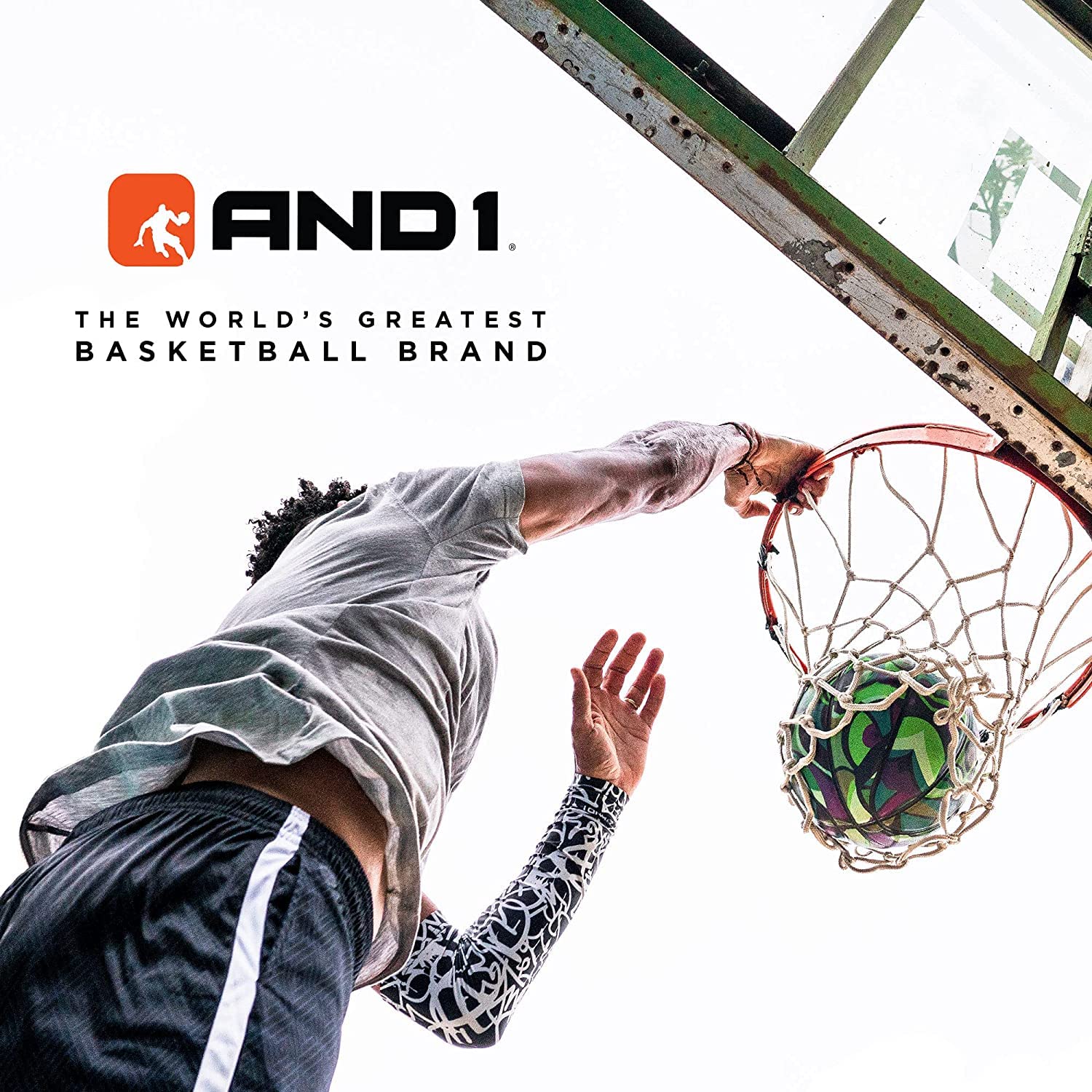 AND1 3-Pc Premium Rubber Basketball Bundle β Includes Official Regulation Size 7 (29.5β) Streetball (Deflated), Ball Pump and Squeeze Water Bottle Made for Indoor and Outdoor Basketball Games,Orange