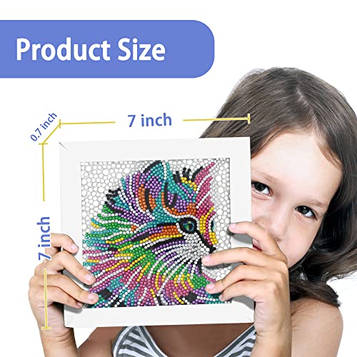 FURDOHAI 5d Diamond Art for Kids Suitable for Ages 6-12 Diamond Art and Crafts Creative Gift (cat)