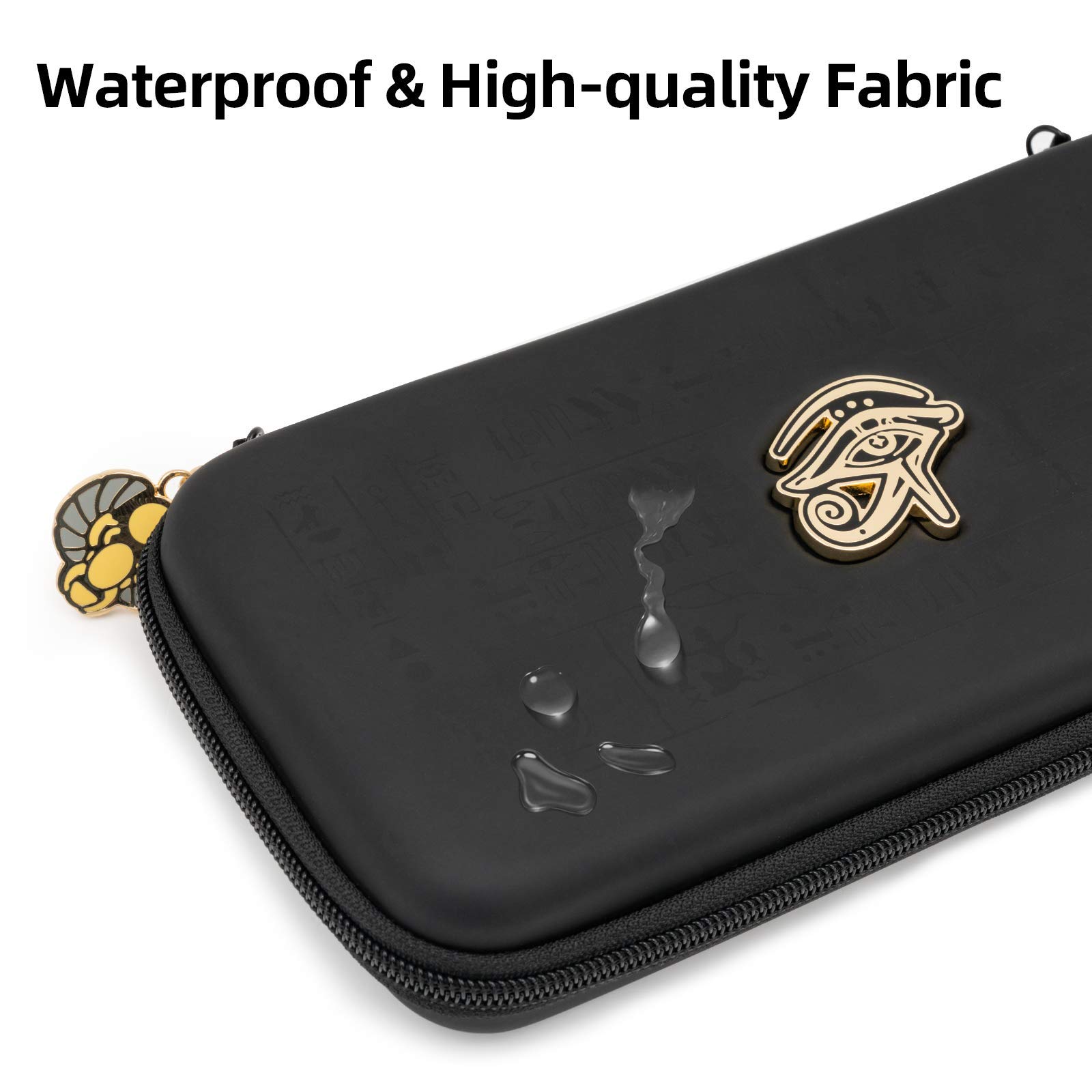 GeekShare Cute Carrying Case Compatible with Nintendo Switch/Switch OLED - Portable Hardshell Slim Travel Carrying Case fit Switch Console & Game Accessories - A Wrist Strap (Land of Mystery)