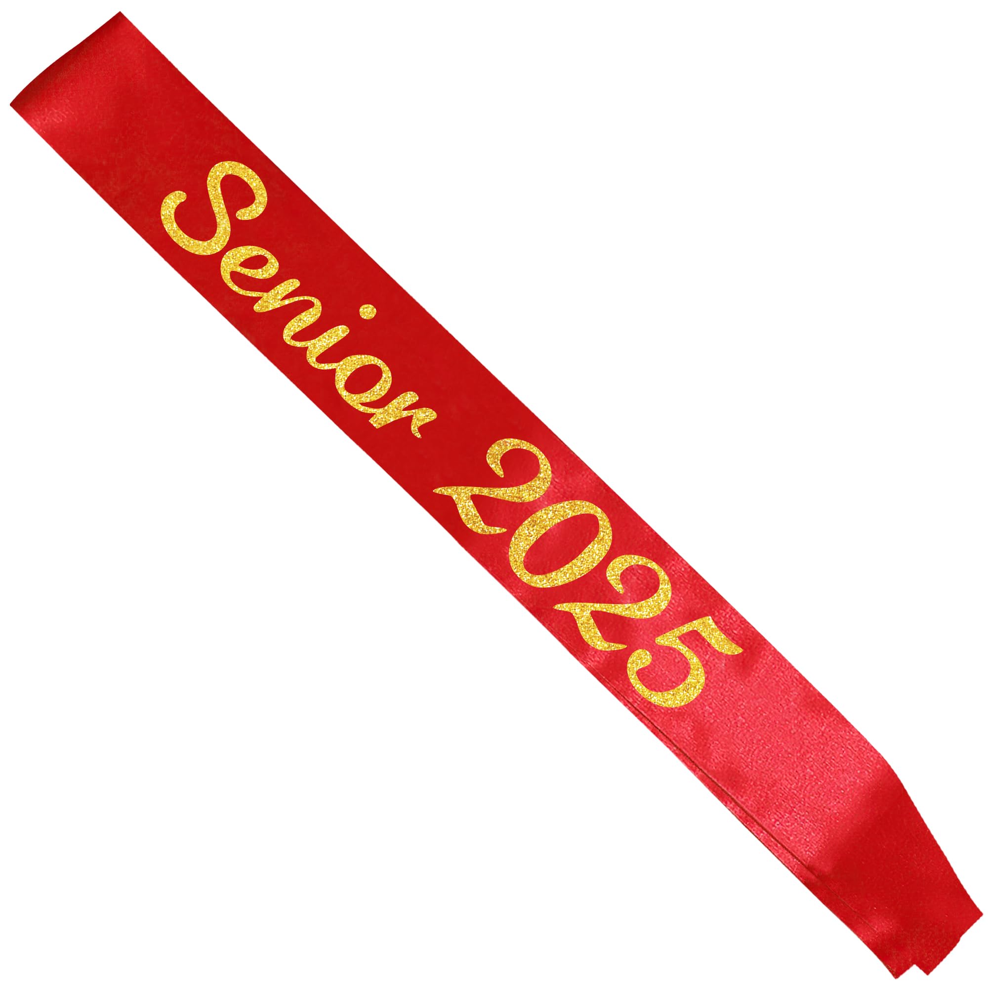 Red Senior 2025 Satin Sash - 2025 Graduation Sash - Finally Graduated - Senior Cheer Sash - Cheerleader Sash - Competition Sash