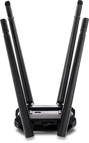 TRENDnet AC1900 High Power Dual Band Wireless USB Adapter, TEW-809UB, Stream 4K HD Video, Windows-Mac OS Compatible, USB 3.0 to USB Type A, Black (Pack of 1)