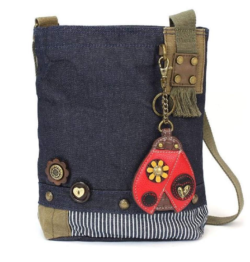 Chala Patch Crossbody Bag, Ladybug, Denim