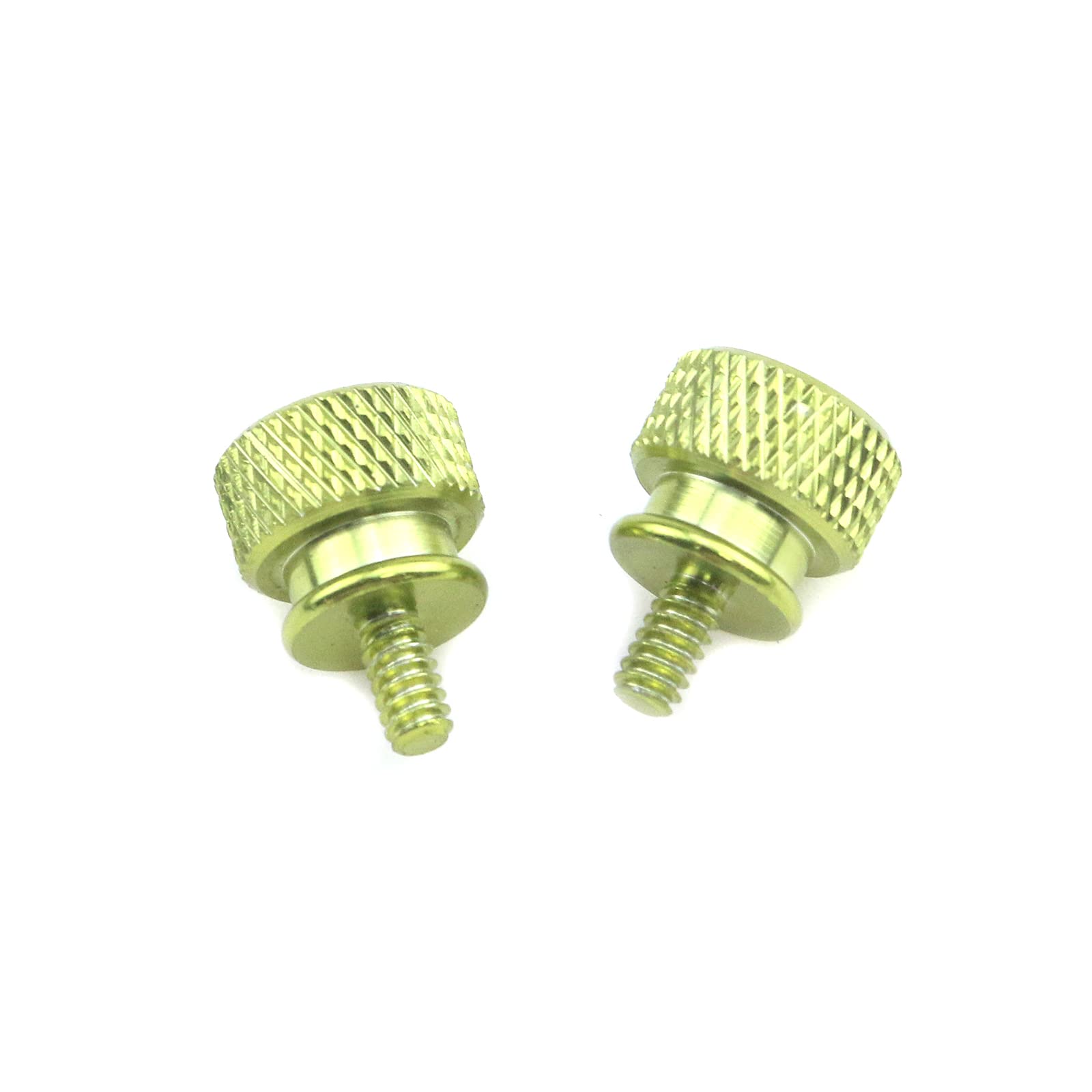 Coshar 10Pcs 6#-32 Computer Case Thumbscrews M3.5 Anodized Aluminum Screws Threaded Knurled Head Thumbscrew for Desktop Computer Cover Hard Drives Slots DIY - Green