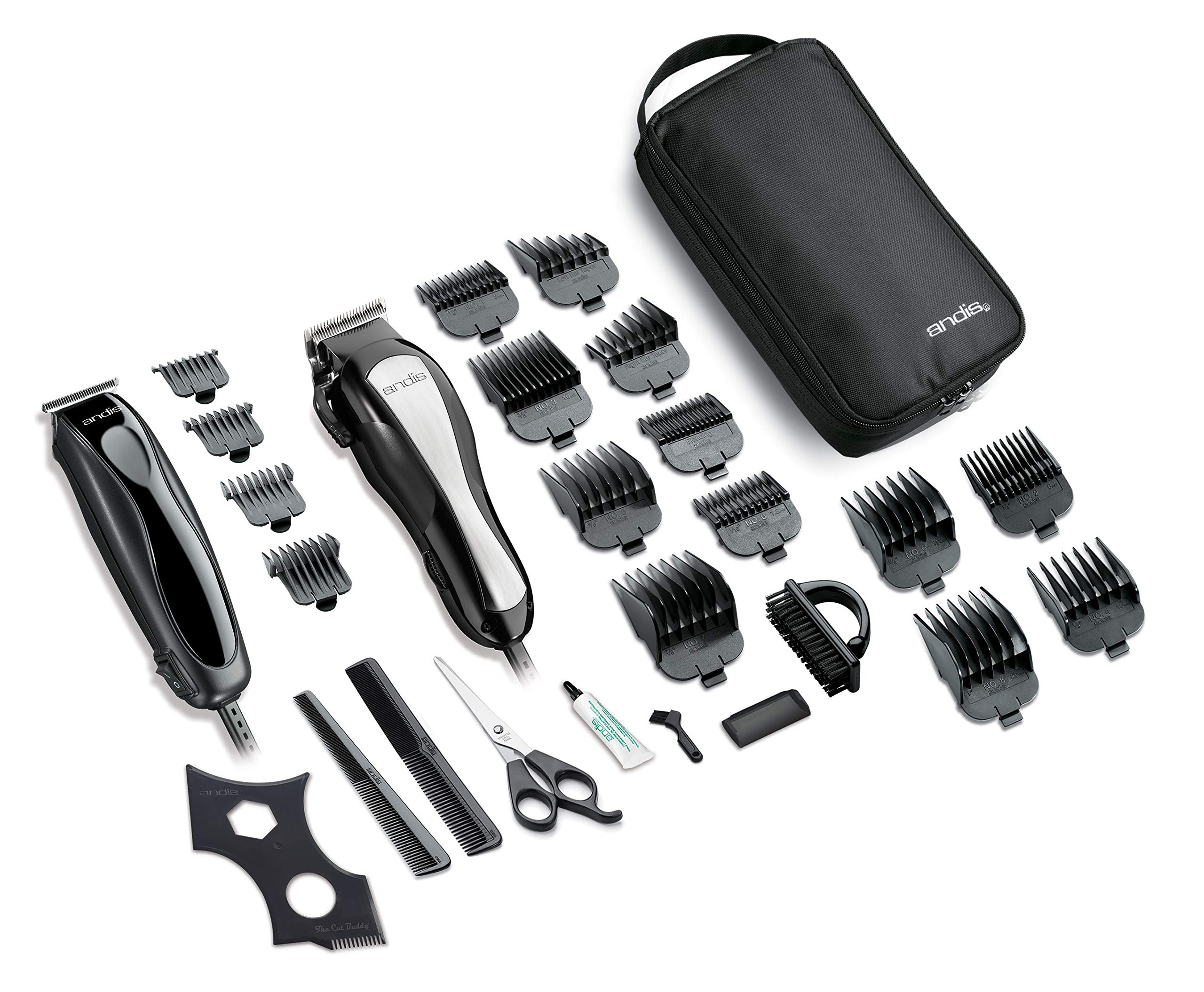 Andis 68120 Headstyler/Headliner Combo 27-Piece Haircutting Kit, Black