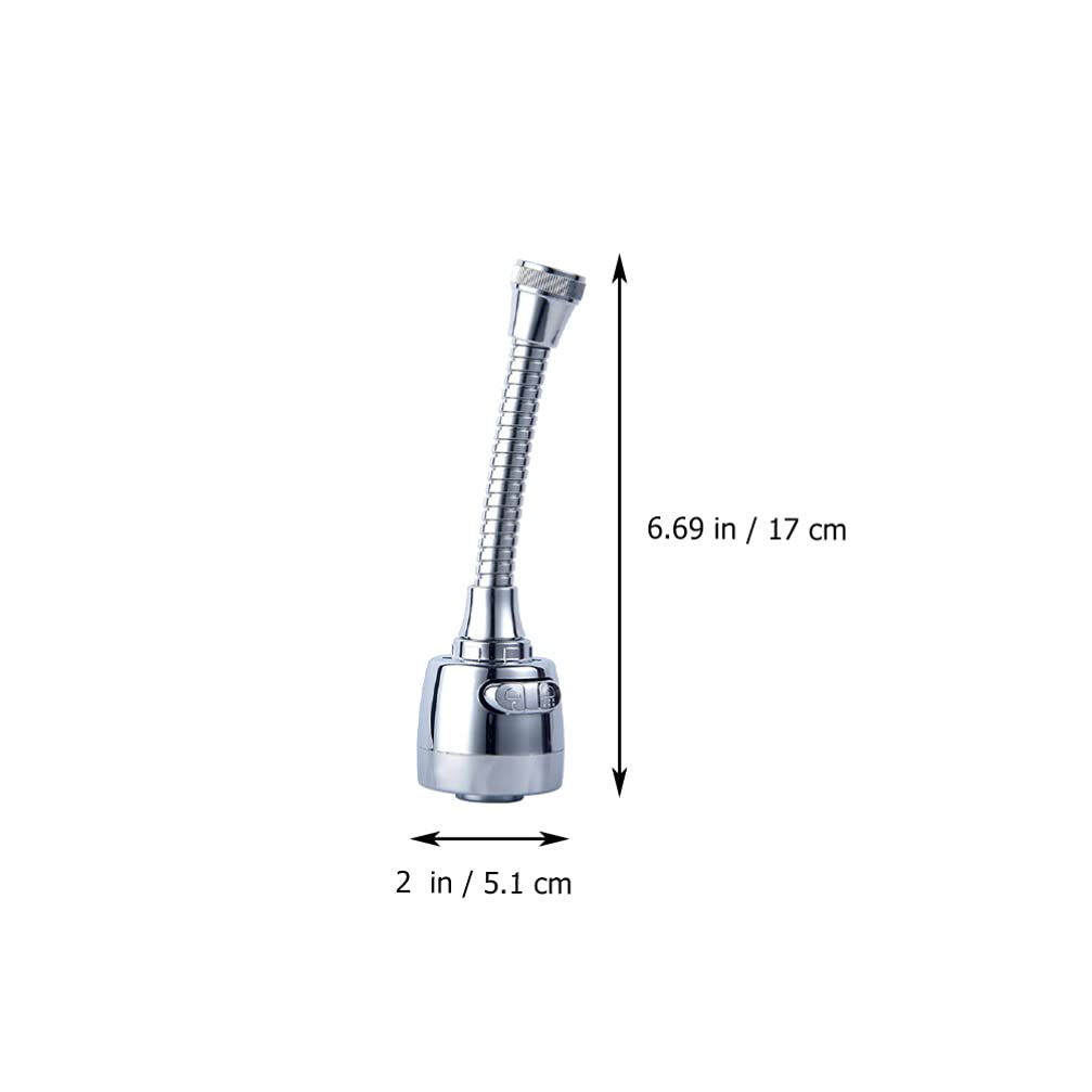 DOITOOL 2pcs Splash Extender sink Sprayer Head Nozzle Kitchen Sink Faucet Aerator Kitchen Bath Fixtures swivel faucet bubble sprayer lengthen Stainless steel small tools to rotate