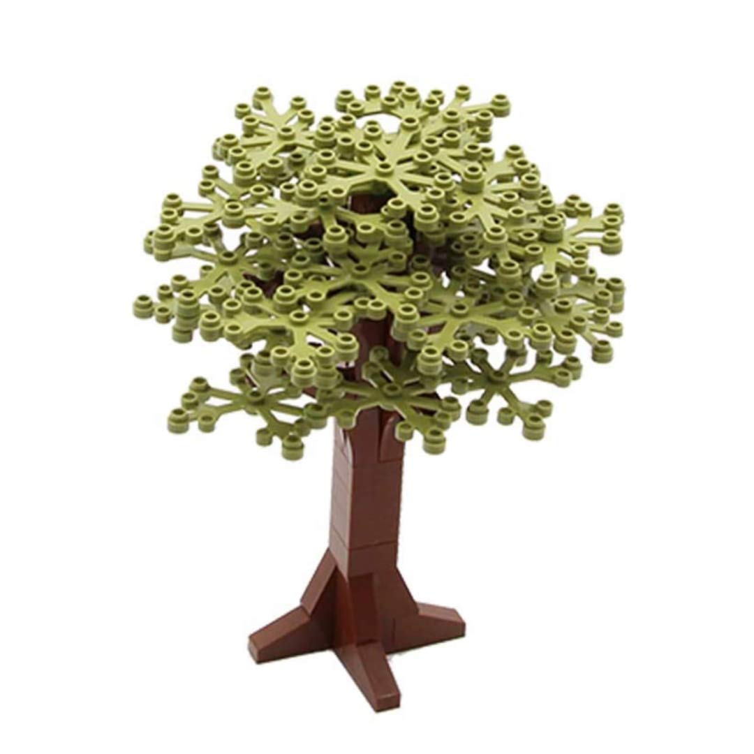 General Jim's Classic Botanical Olive Green Trees - Forest Trees Garden Plant Accessories Building Block Toys for Building Streetview Creations (4pcs) for Teens and Adults