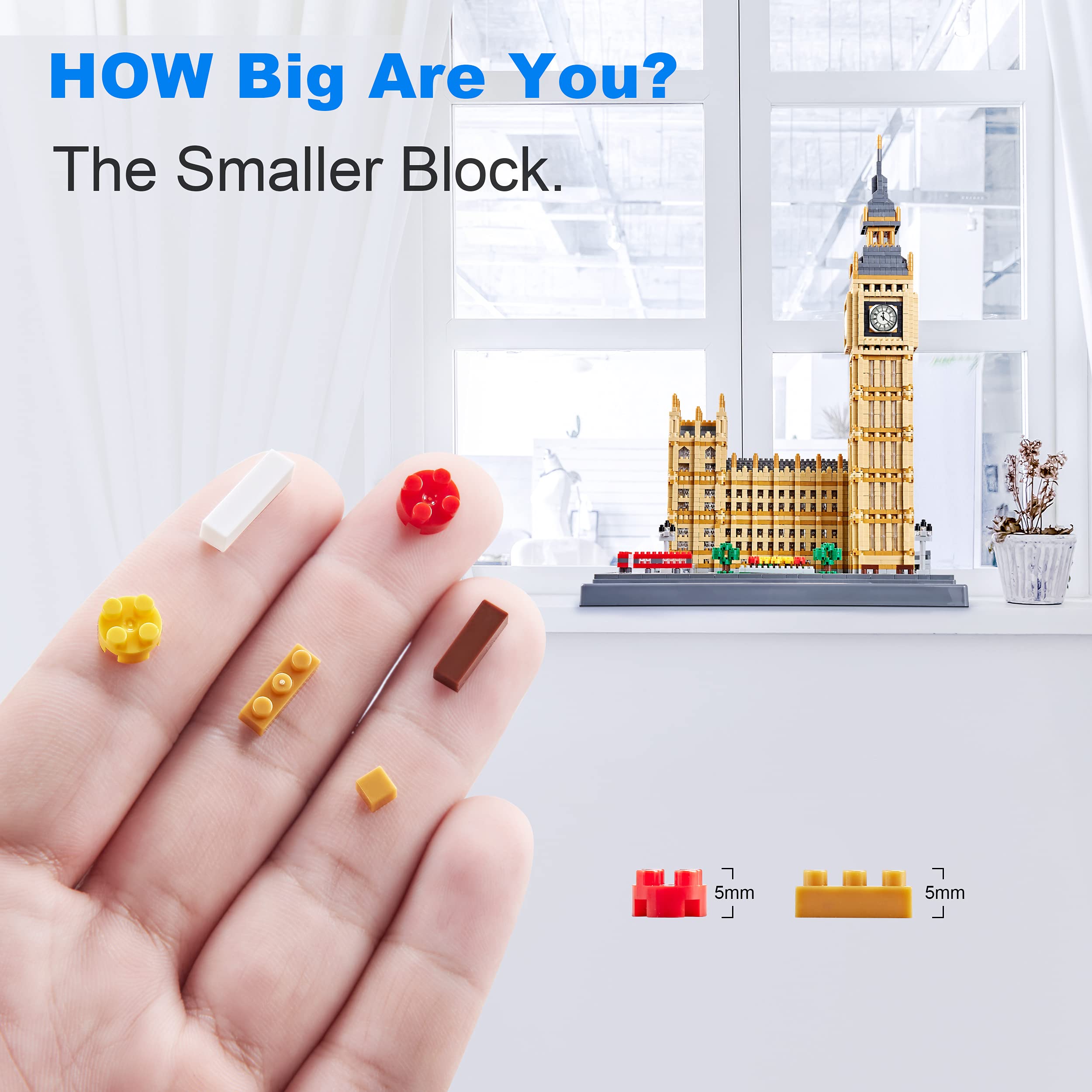 COZYMASS 6473PCS Architecture Big Ben Micro Building Blocks Set Modle Kit Toy Present for Adults and Kids Ages of 14+
