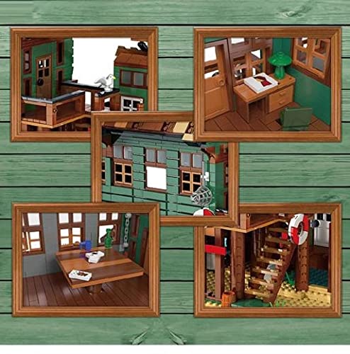 General Jim's Realistic Detailed Harbortown Fishing Club Shop Classical Architectural Styled City Modular Building Blocks Toy Bricks Building Model Set for Adults and Teens