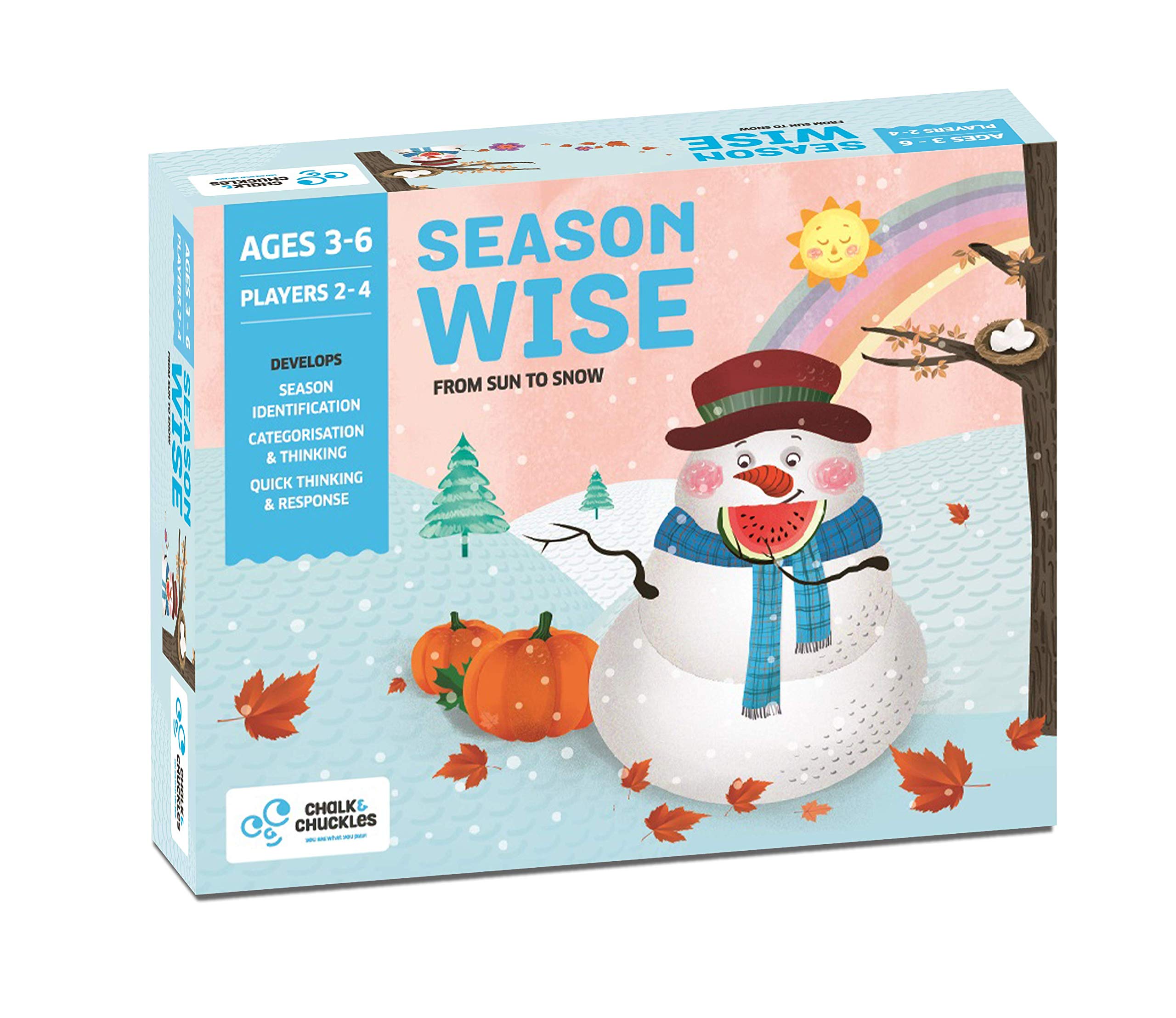 Chalk and Chuckles Season Wise Preschool Game, Fun Learning, Gifts for Boys and Girls Ages 3 to 6 Years