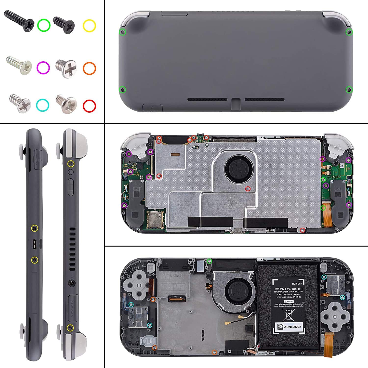 eXtremeRate Cross Screwdriver Tri-Wing Screwdrivers Kit, Assemble Disassemble Tools Set with Springs and Screws for NS Switch Lite