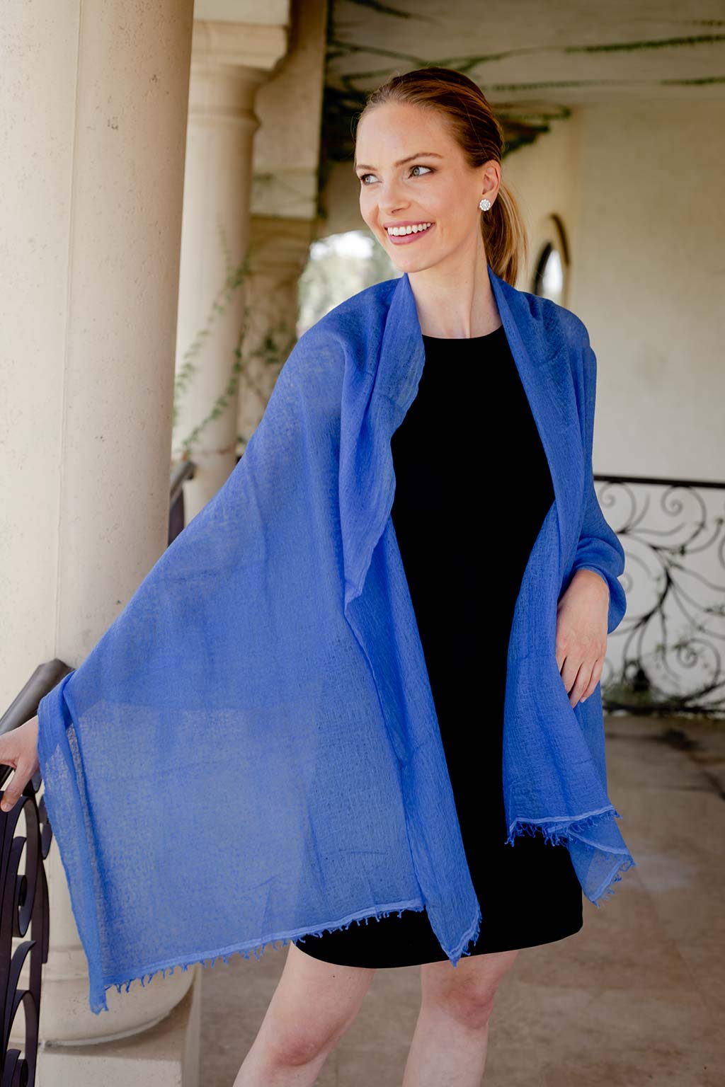 Alpine Cashmere Women's 100% Felted Cashmere Passport Scarf - Lagoon