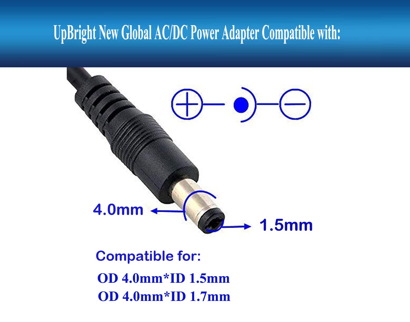 UpBright 5V 4A AC/DC Adapter Compatible with Kensington K33970 M01166 SD3000v K33970US K33970EU K33972 M01167 SD3500v K33972US USB 3.0 SuperSpeed Dock Docking Station 5VDC 4.0A Power Supply Charger