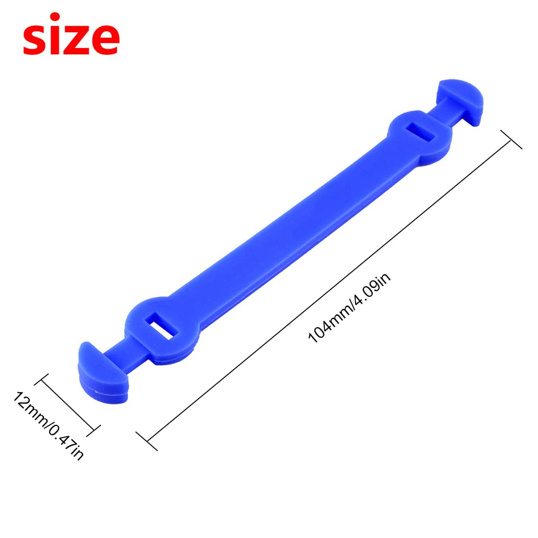 Andux Silicone Tennis Vibration Dampener Long Buckle Type Reduce Vibration 6pcs/set BZQ-06 (blue)