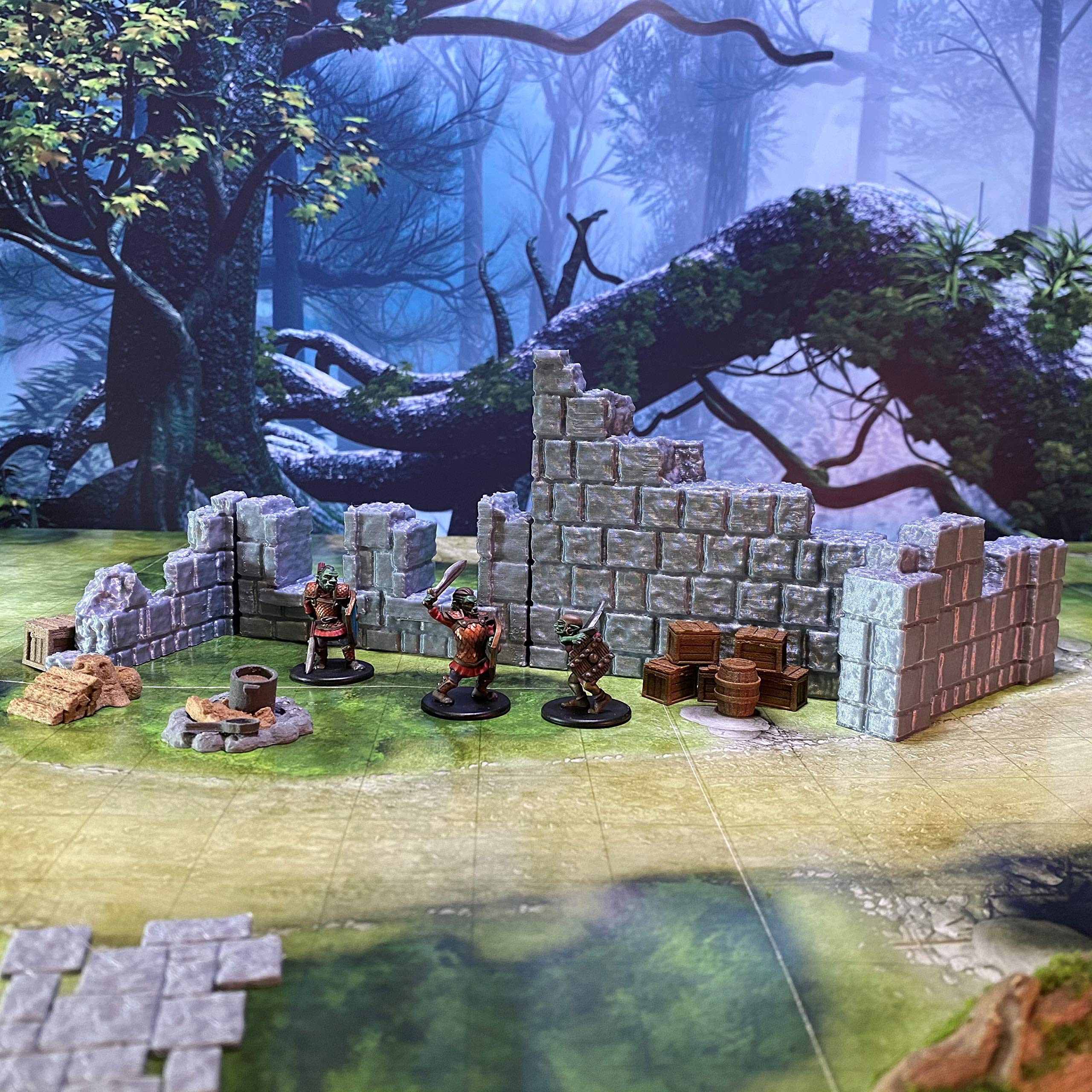 Extruded Gaming Wall Ruins Set 2